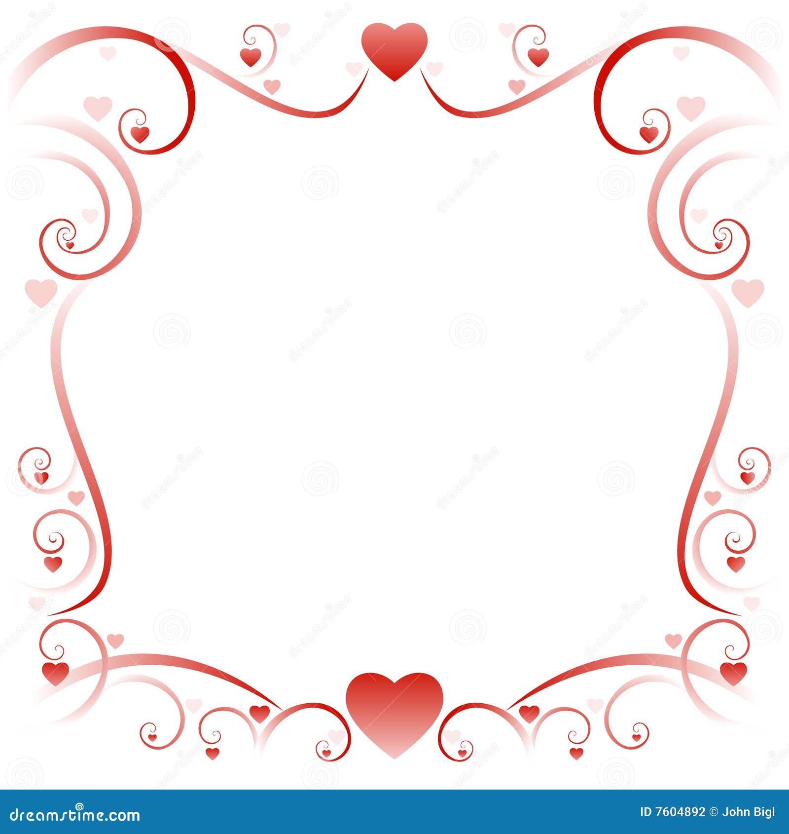 Swirly love border 01 stock vector. Illustration of pink - 7604892
