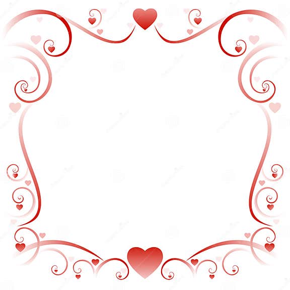 Swirly love border 01 stock vector. Illustration of pink - 7604892