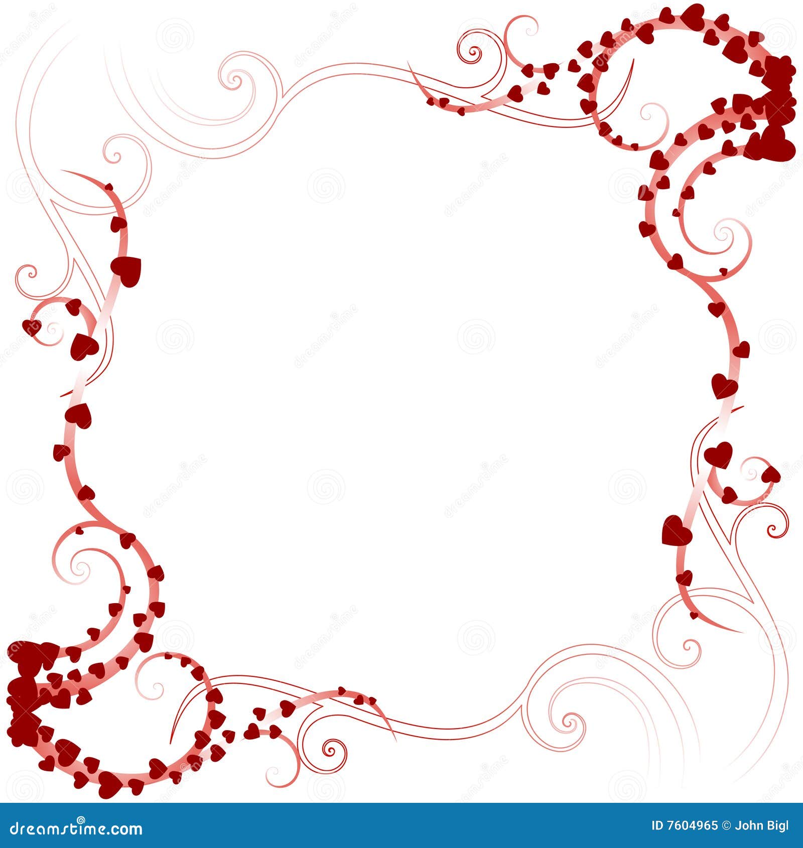 Swirly love border 02 stock vector. Illustration of anniversary - 7604965