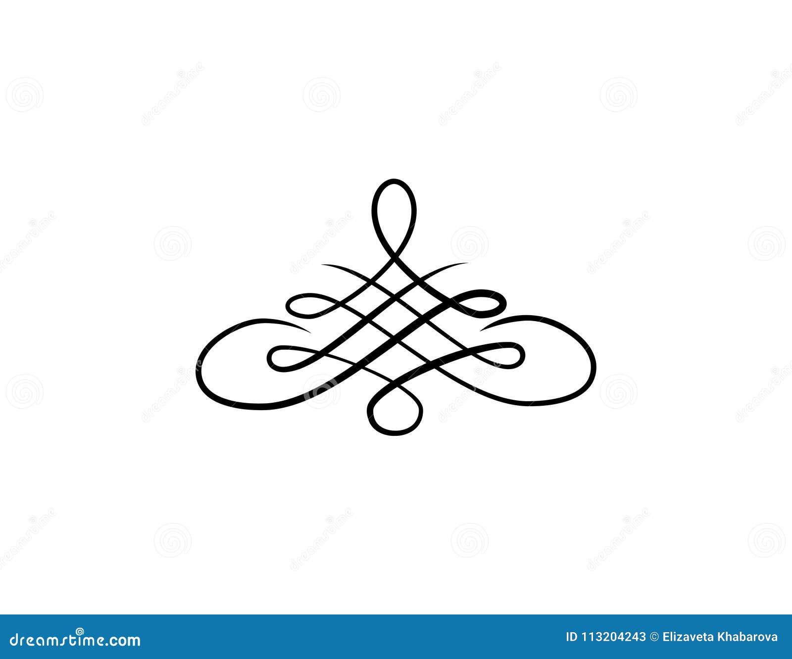 Swirly Scroll Filigree Design Element. Vector. Stock Vector ...