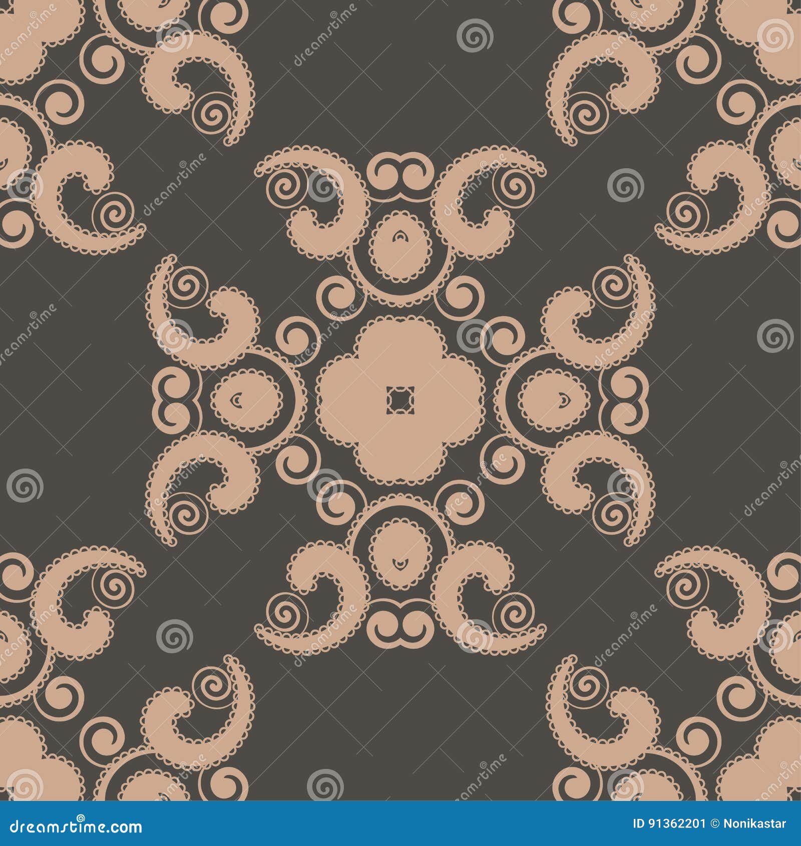 Swirly seamless pattern stock vector. Illustration of cover - 91362201
