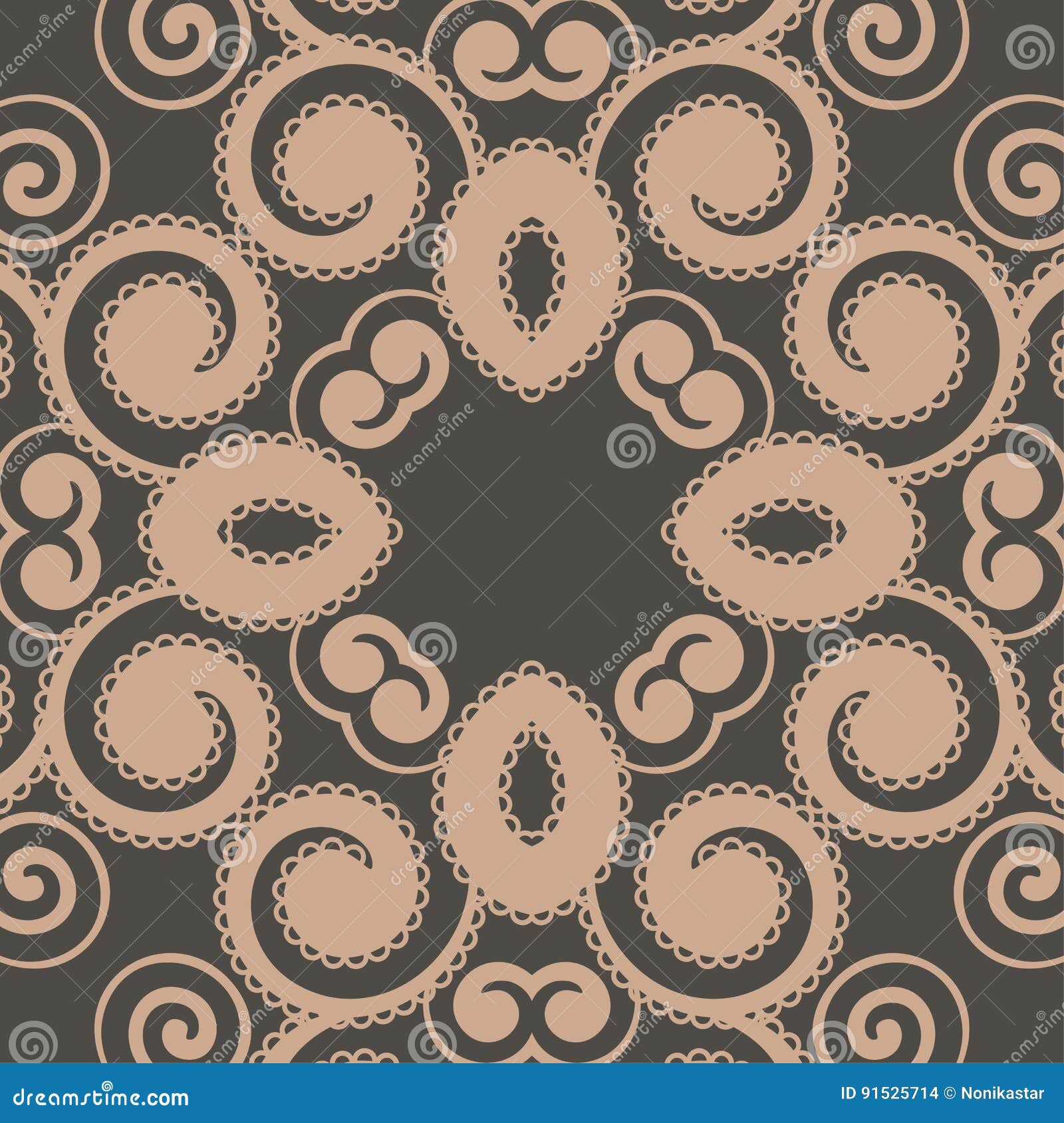 Swirly seamless pattern stock vector. Illustration of graphic - 91525714