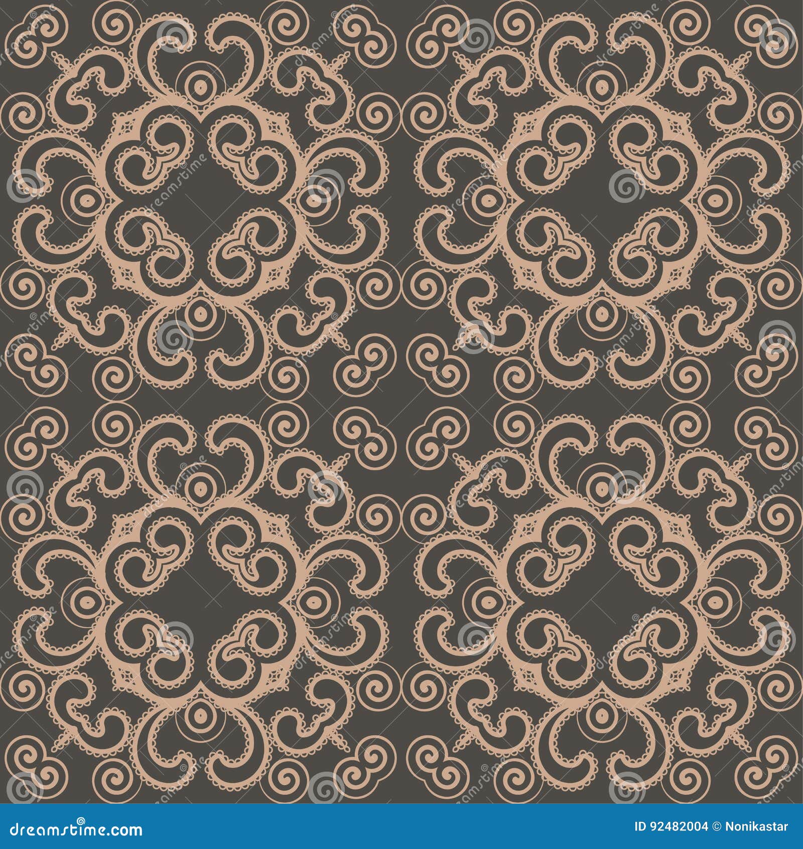 Swirly seamless pattern stock vector. Illustration of graphic - 92482004