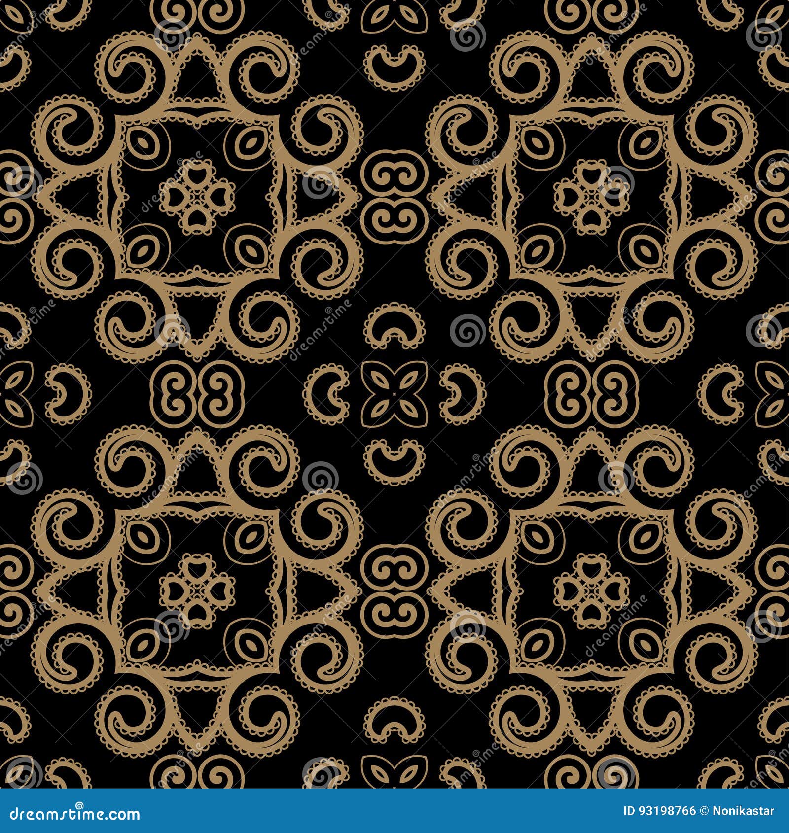 Swirly seamless pattern stock vector. Illustration of abstract - 93198766