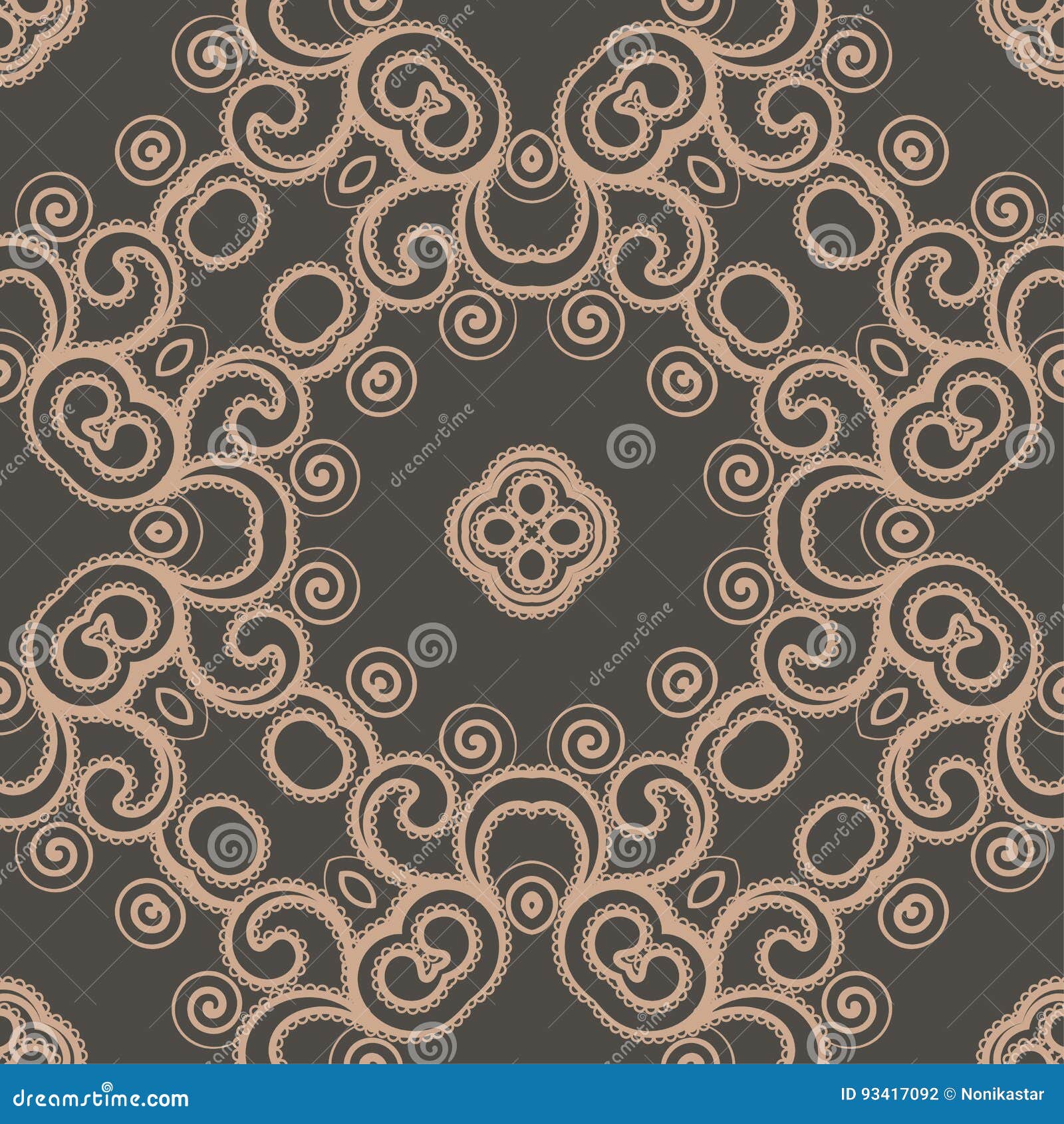 Swirly seamless pattern stock vector. Illustration of creative - 93417092