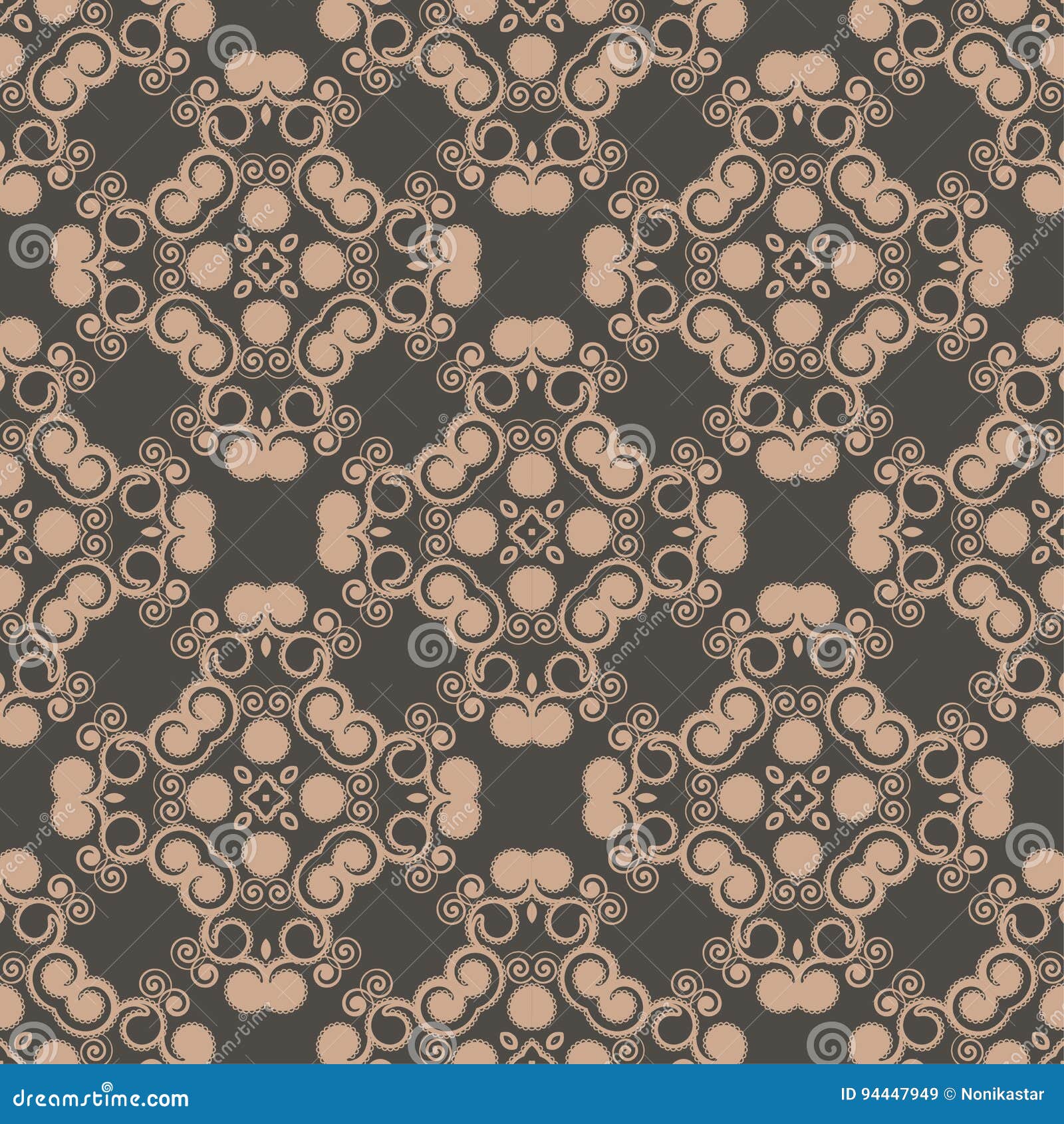 Swirly seamless pattern stock vector. Illustration of lacy - 94447949