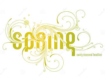 Swirly spring headline stock vector. Illustration of decorative - 14040232