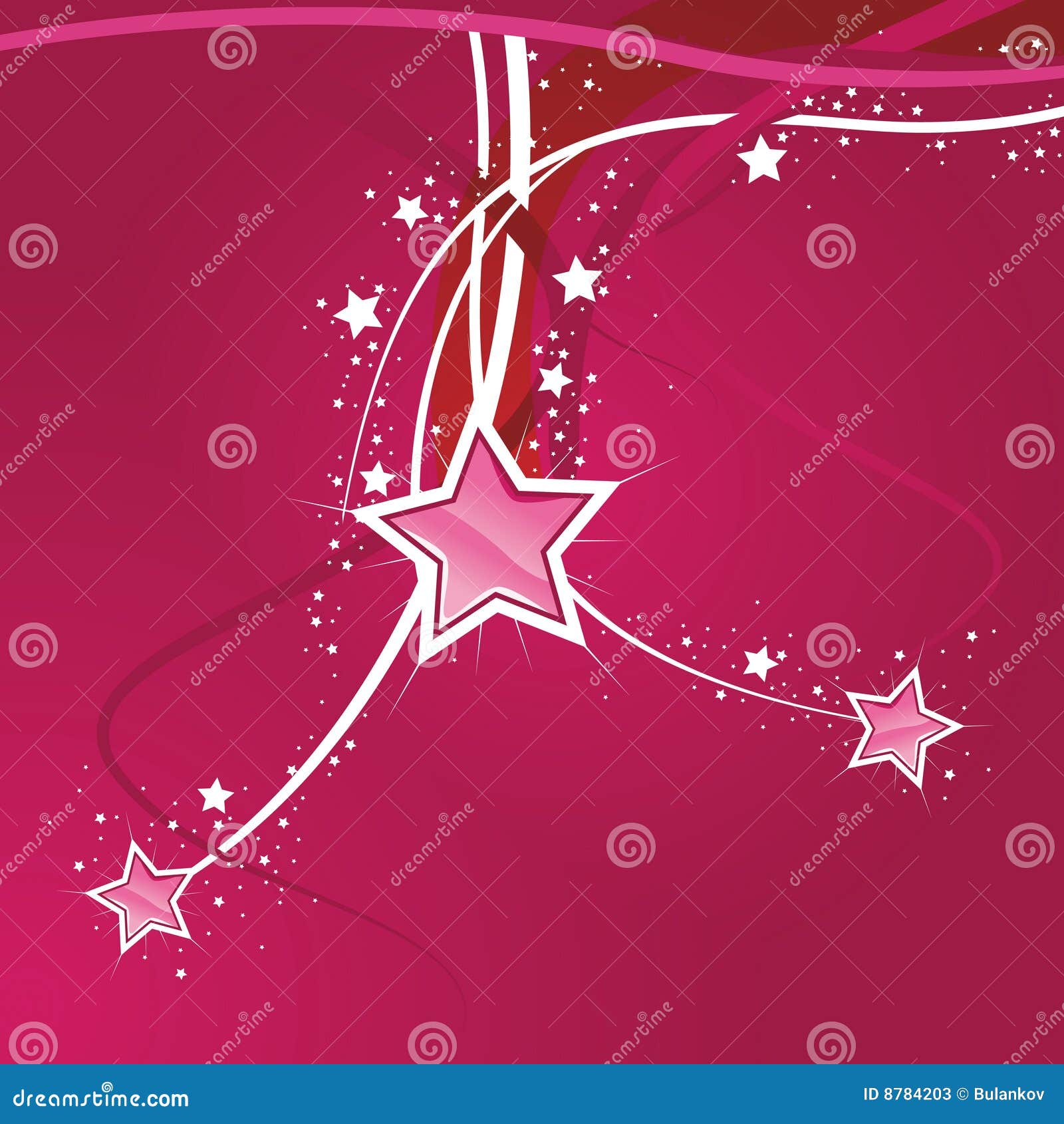 Swirly Star Pink Background Stock Illustration - Illustration of detail ...