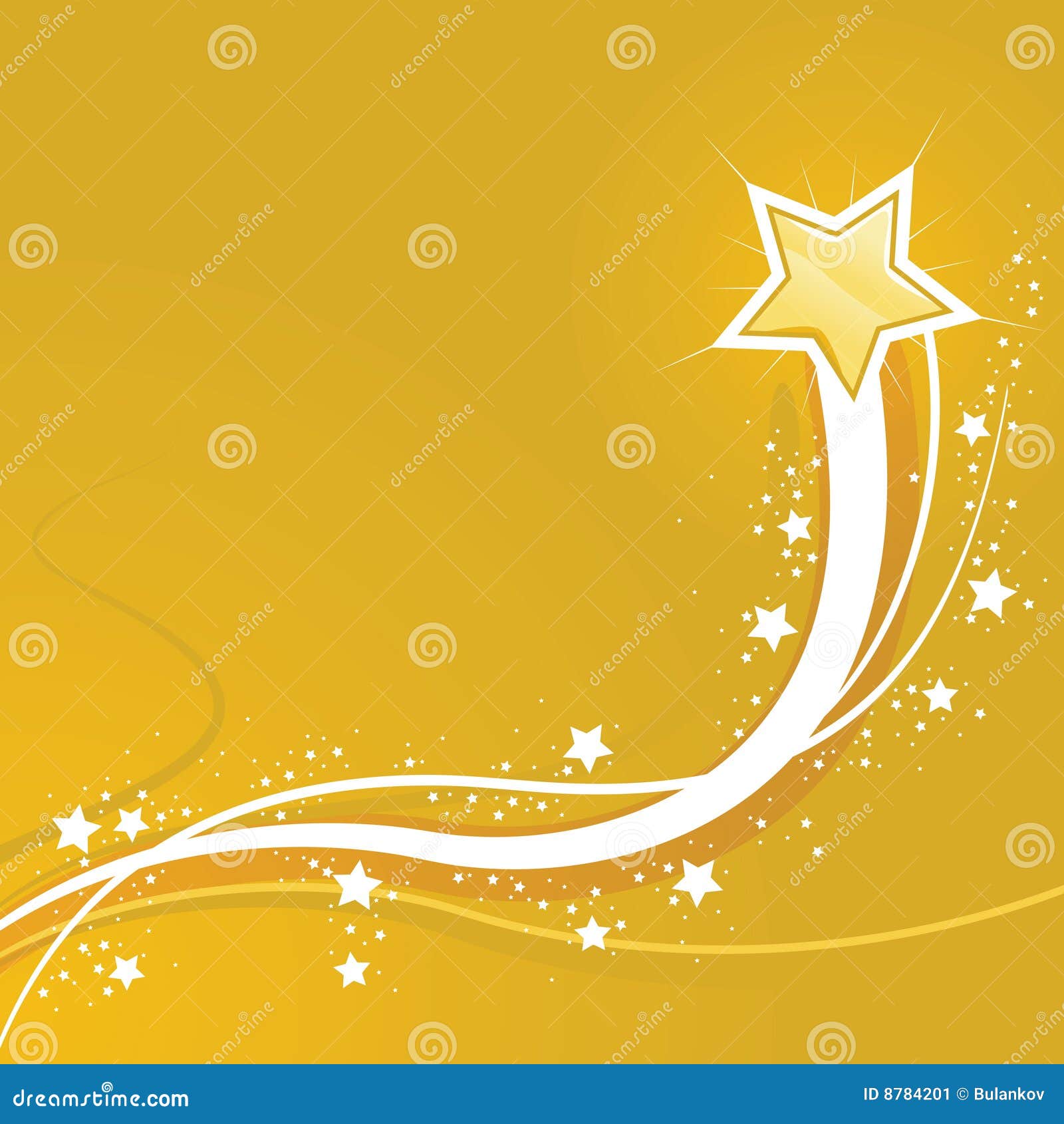 Swirly Star Yellow Background Stock Illustration - Illustration of ...