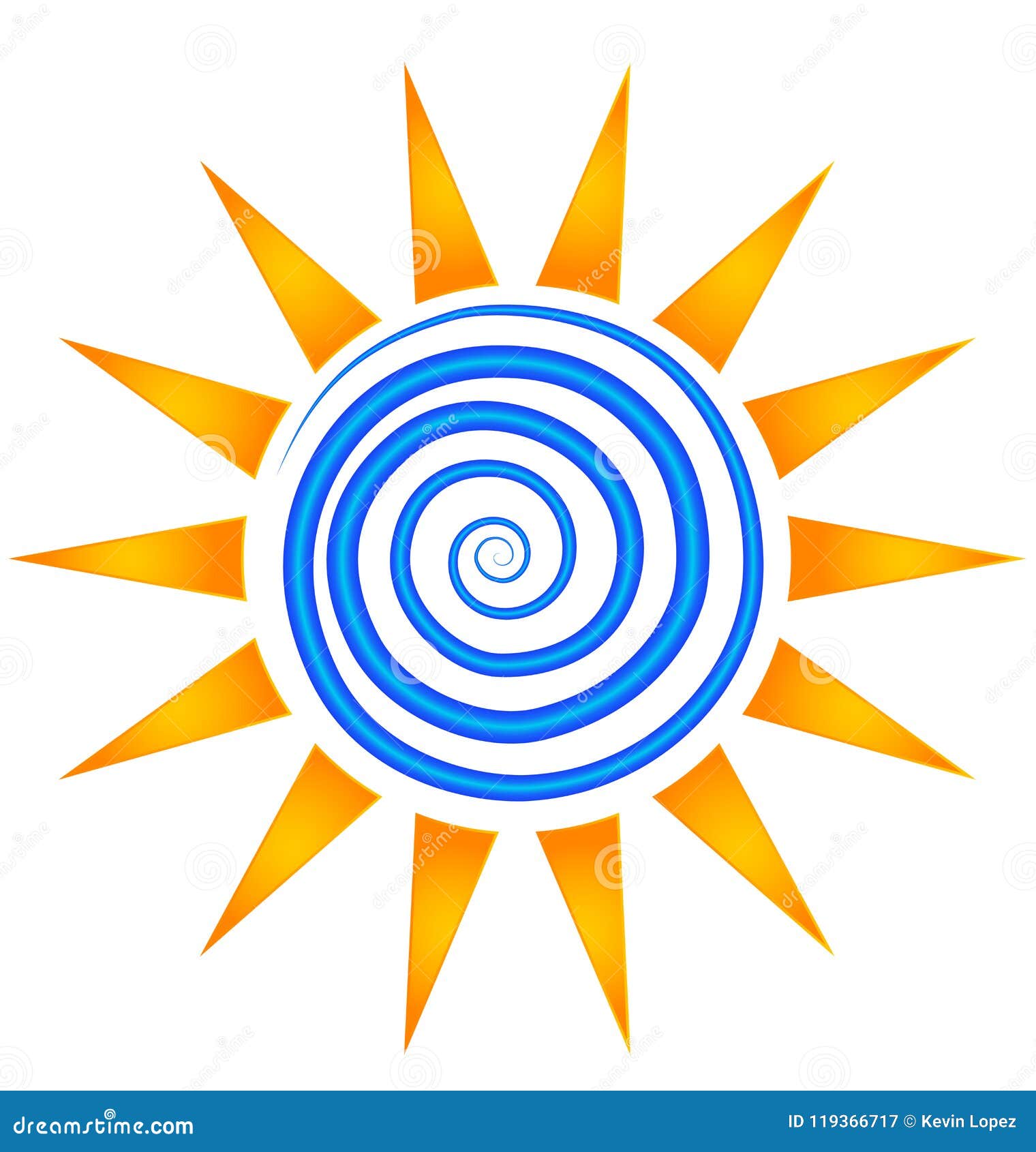 Swirly sun vector abstract stock vector. Illustration of icon - 119366717