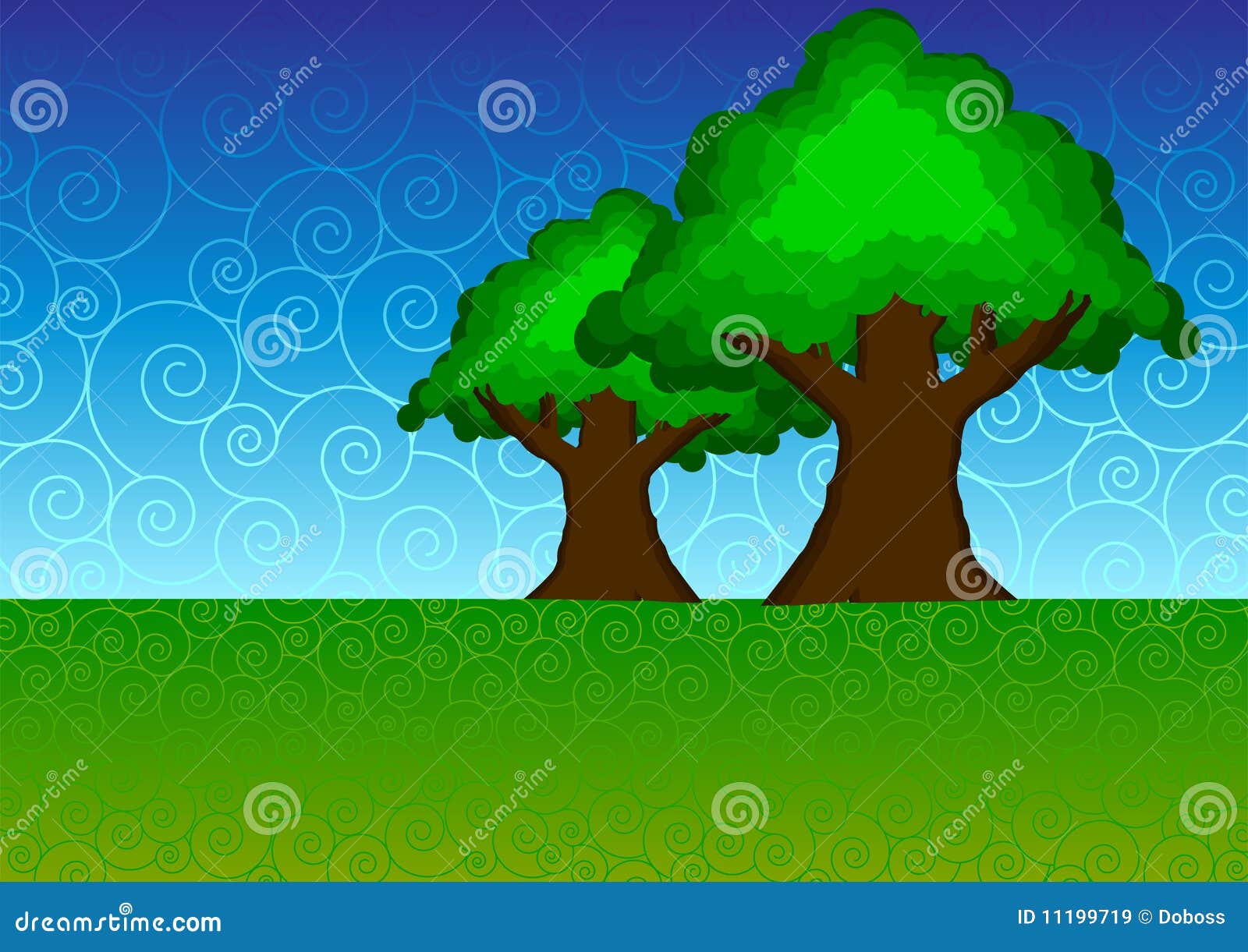 Swirly Tree stock illustration. Illustration of concept - 11199719