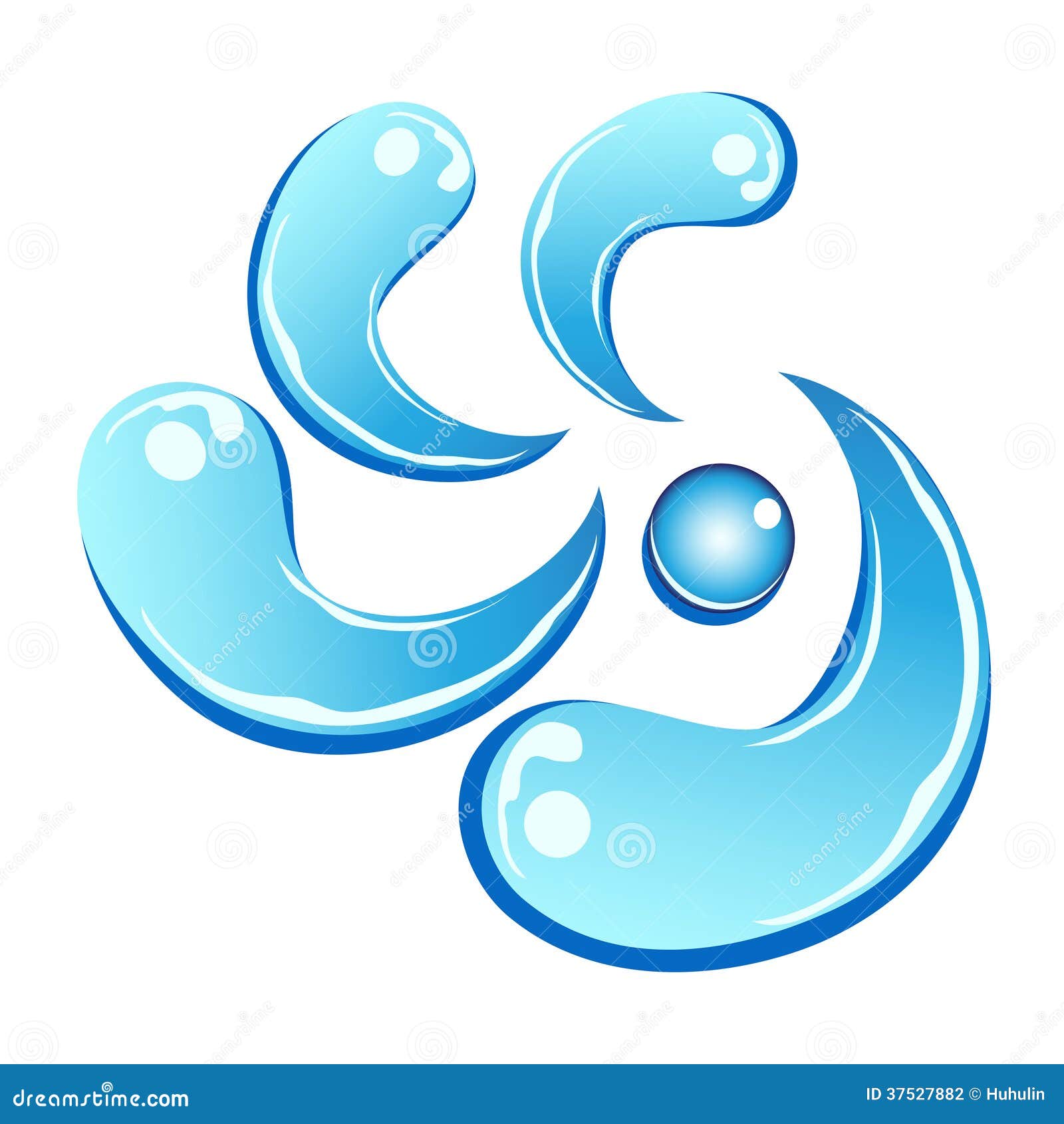 Drops Logos. Colored Water Aqua Splashes Nature Symbols Liquid Food And ...