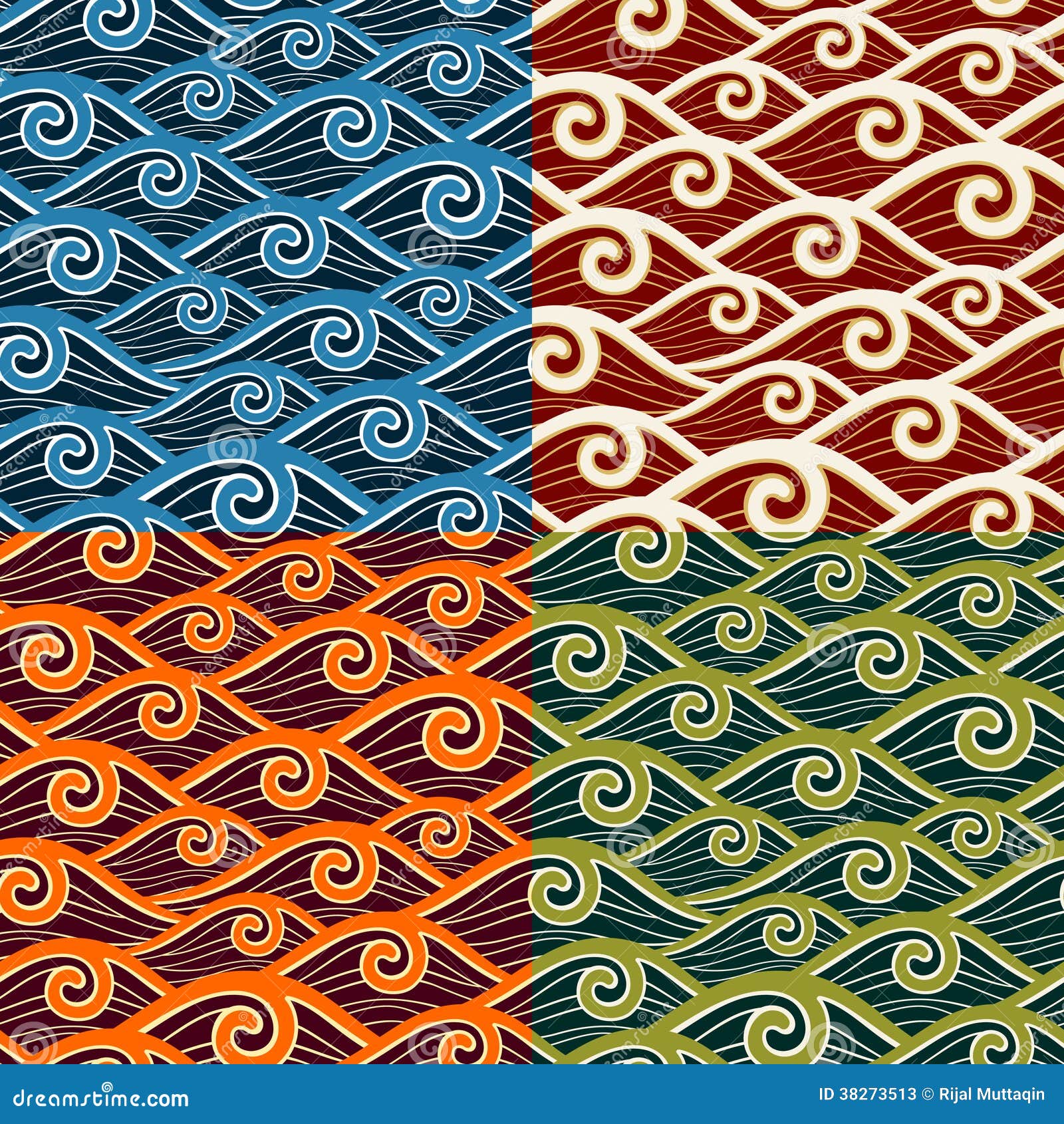 Swirly wave pattern stock vector. Illustration of water - 38273513