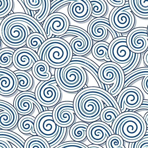 Swirly waves stock vector. Illustration of abstract, repeating - 39740042