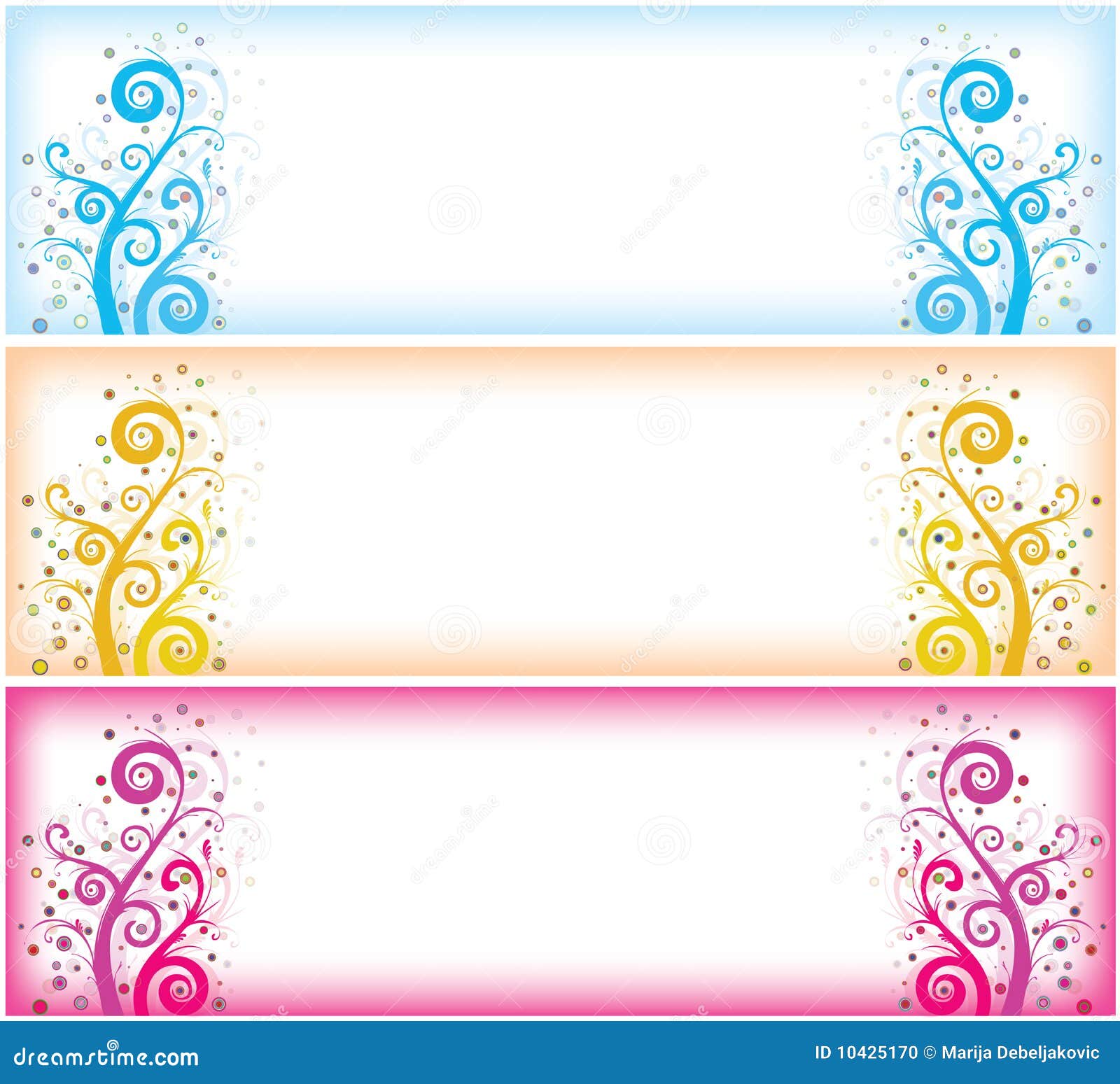 Swirly web headers stock illustration. Illustration of banner - 10425170