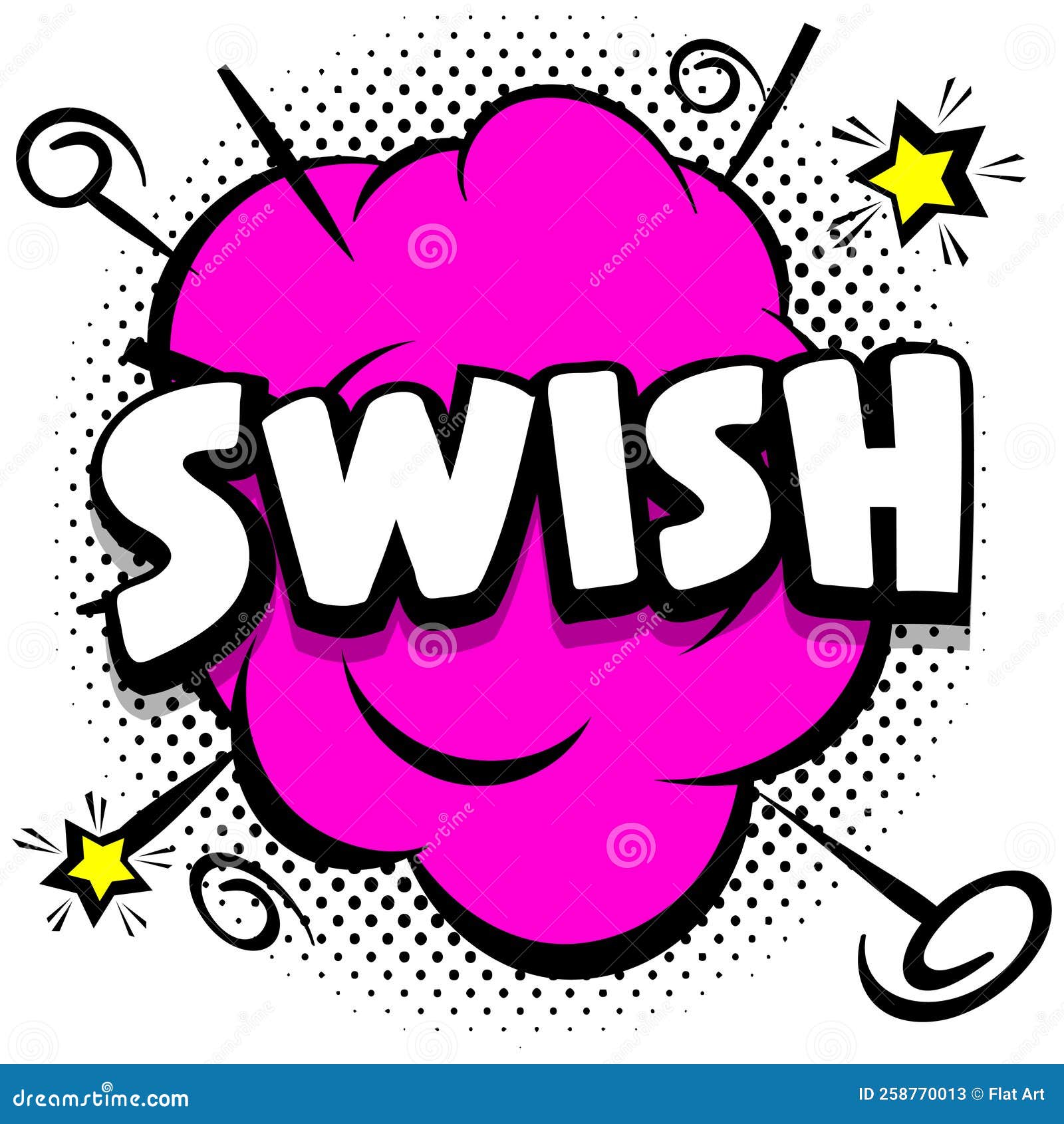 Swish Comic Bright Template with Speech Bubbles on Colorful Frames ...