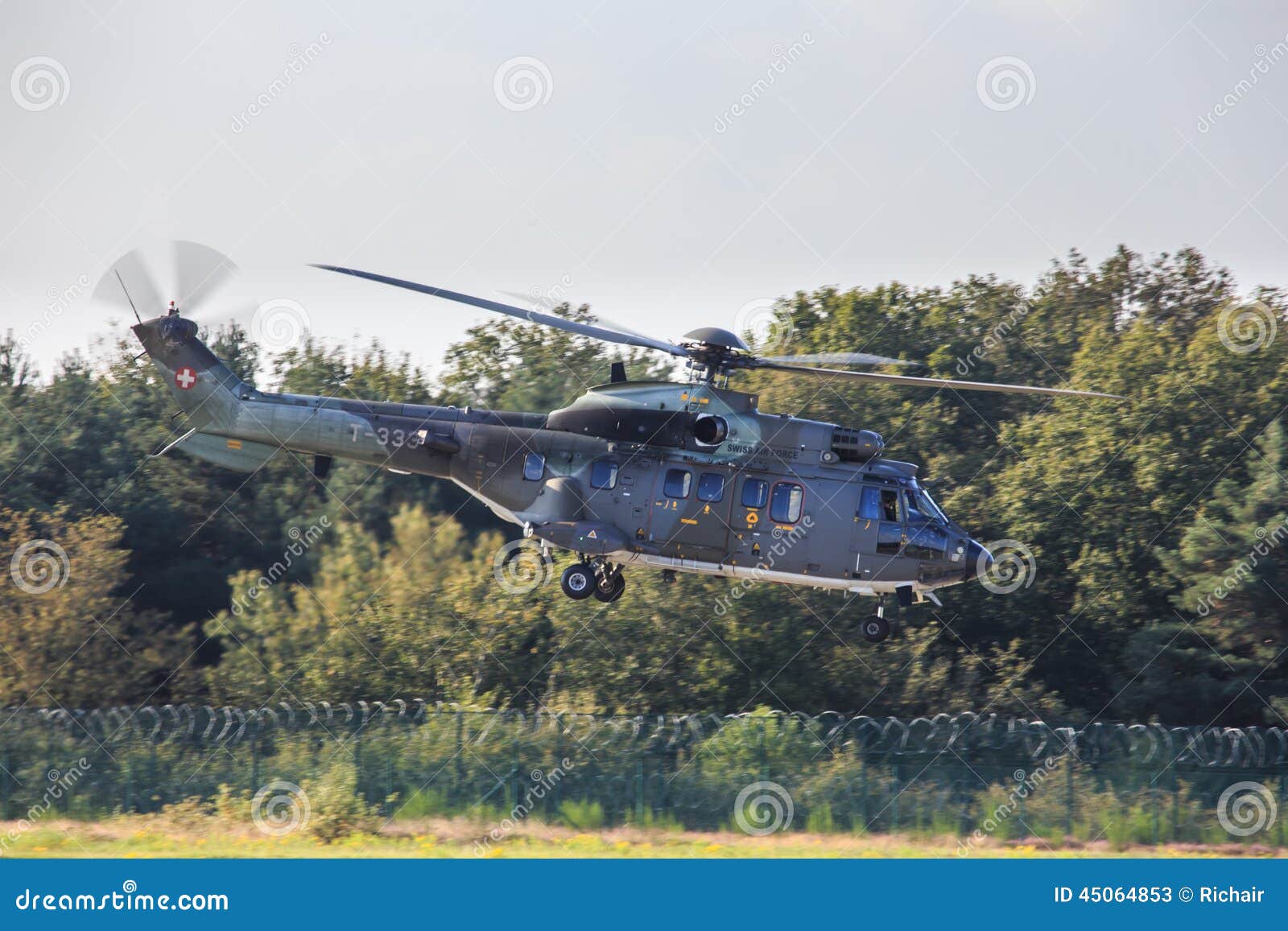 Swiss Air Force helicopter editorial stock photo. Image of tail - 45064853
