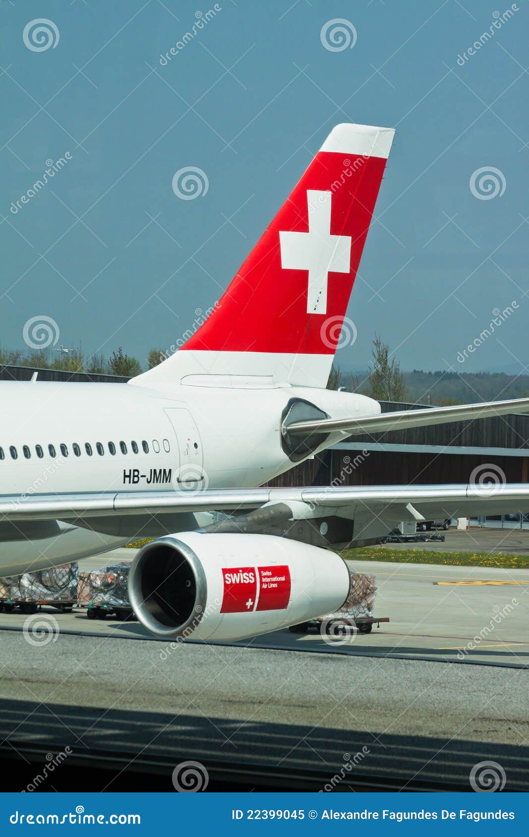 Swiss Airlines Grounding The Airplanes On The Military Airfield ...