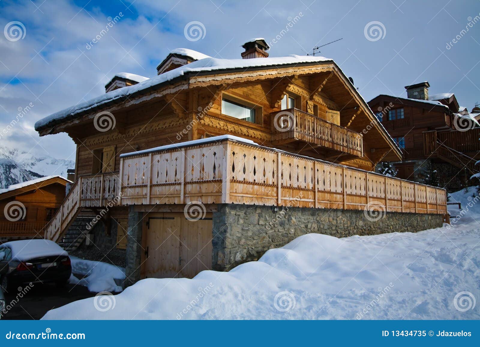 Swiss Alpine Chalet stock image. Image of chalet, house - 13434735