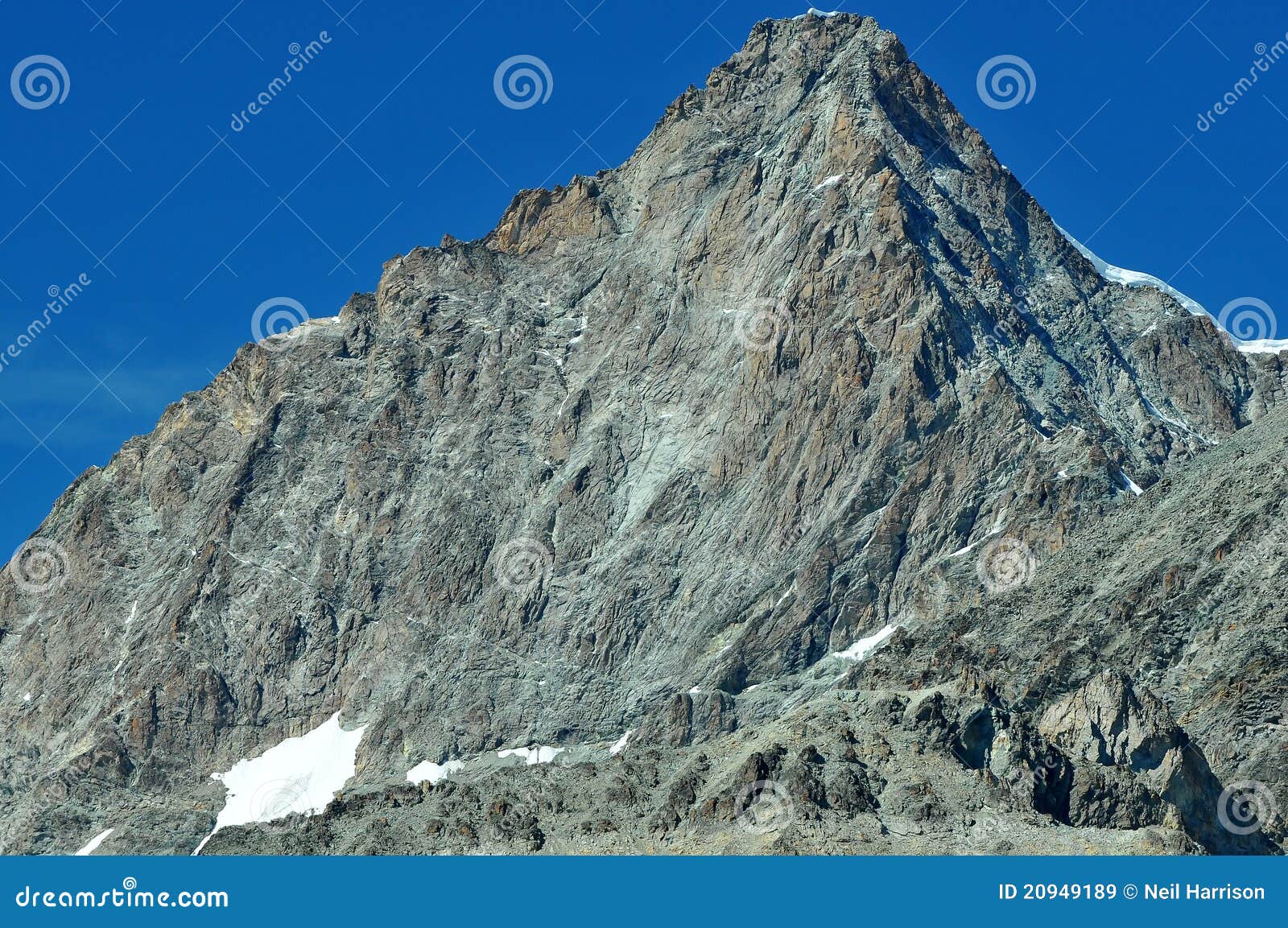 Swiss Alps stock image. Image of peak, summer, pennine - 20949189