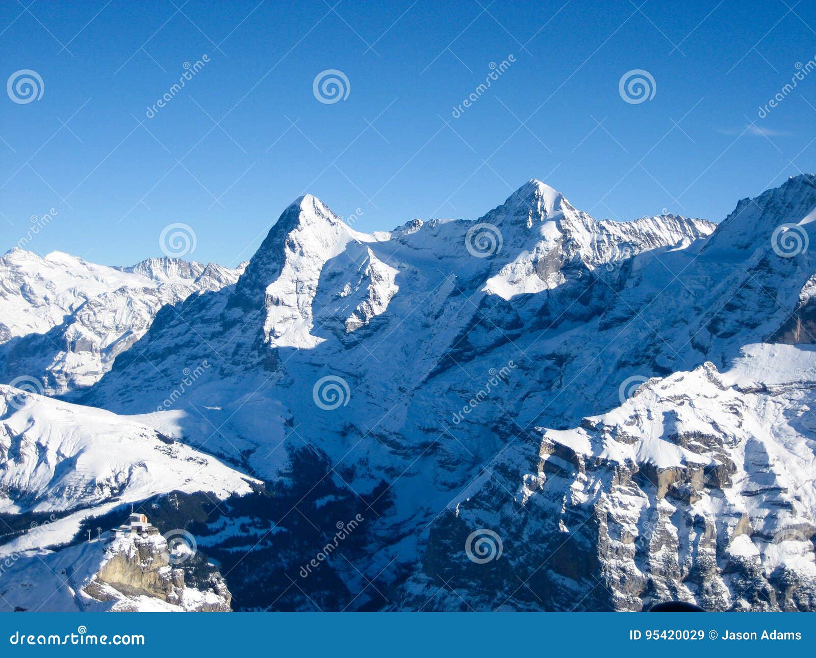 Swiss Alps stock image. Image of himalaya, altitude, adventure - 95420029