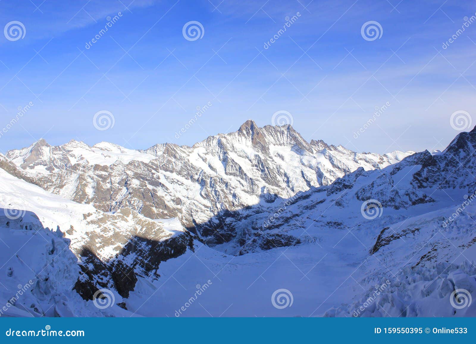Swiss Alps in the Bernese Oberland Stock Image - Image of sunny ...