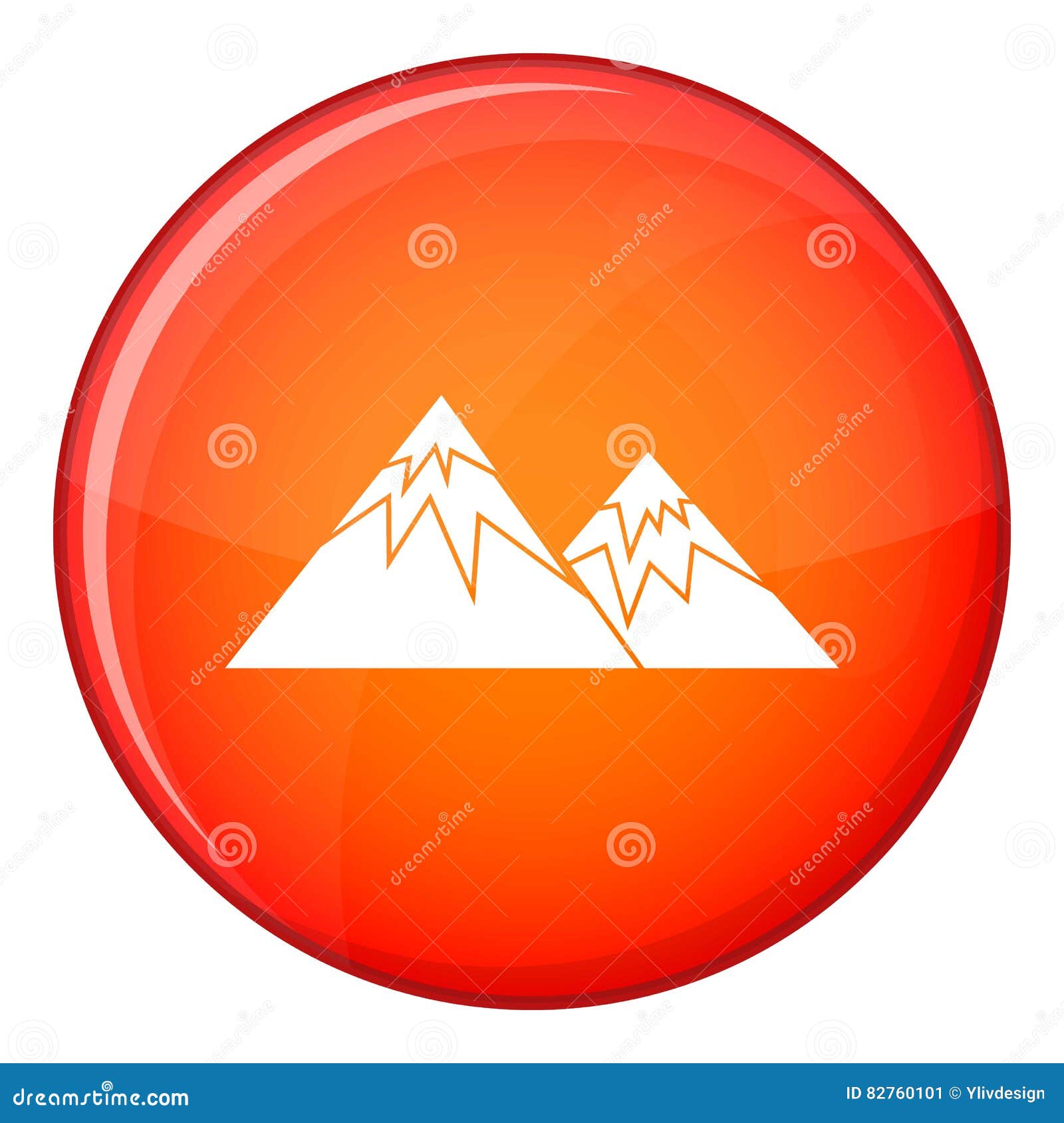 Swiss Alps Icon, Flat Style Stock Vector - Illustration of resort ...
