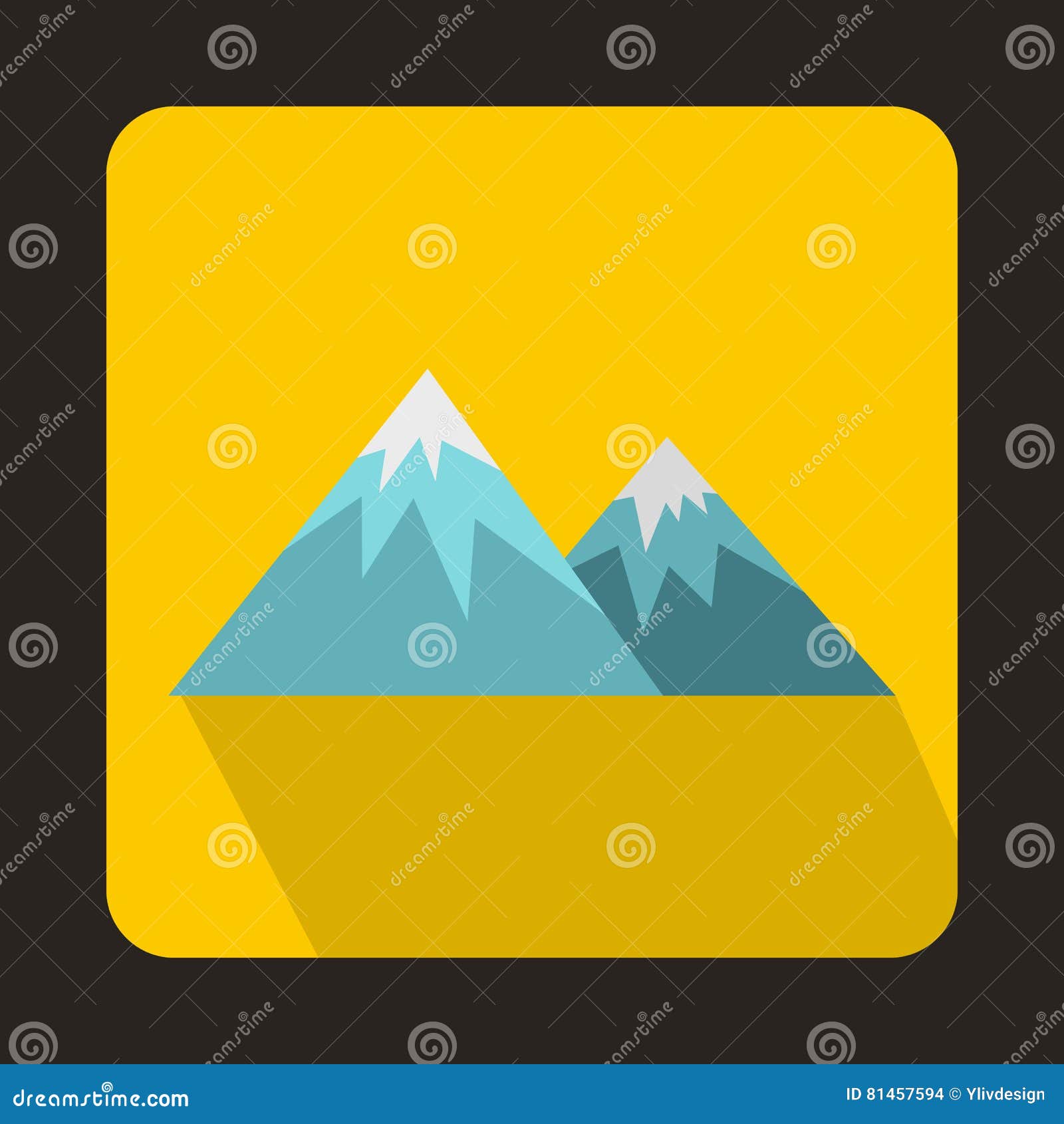 Swiss Alps Icon, Flat Style Stock Vector - Illustration of peak ...