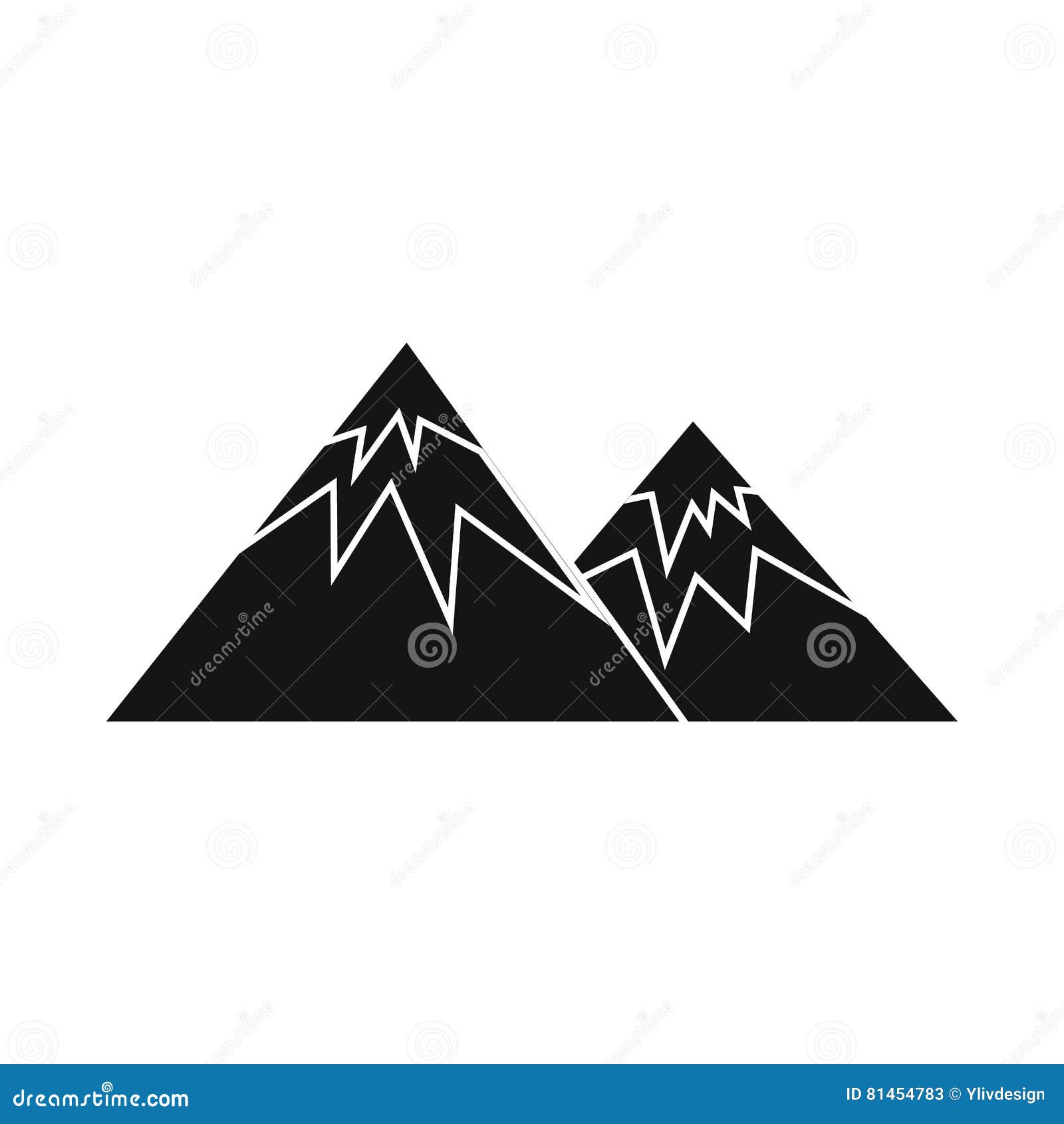 Swiss Alps Icon, Simple Style Stock Vector - Illustration of frozen ...
