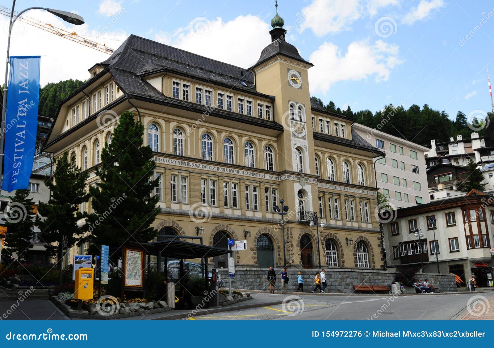 Swiss Alps: Local Government Building in St. Moritz Editorial Photo ...