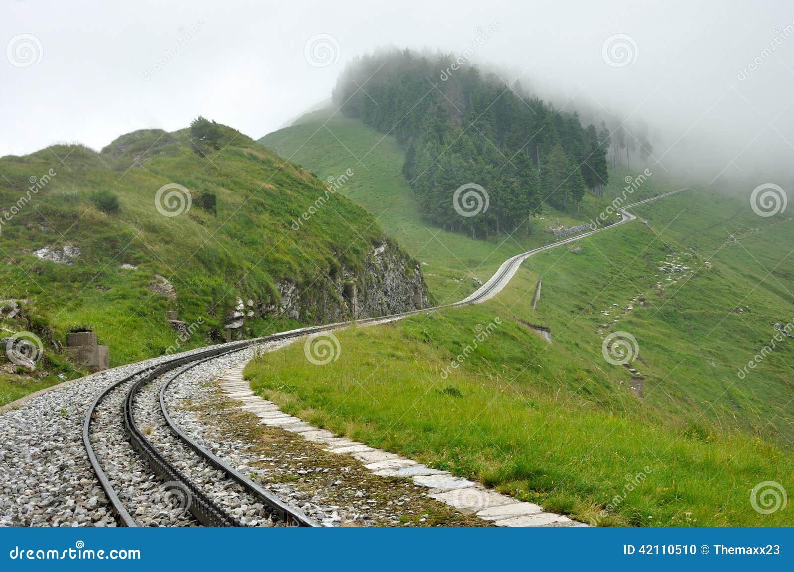 Swiss alps railroad stock photo. Image of vacation, slope - 42110510