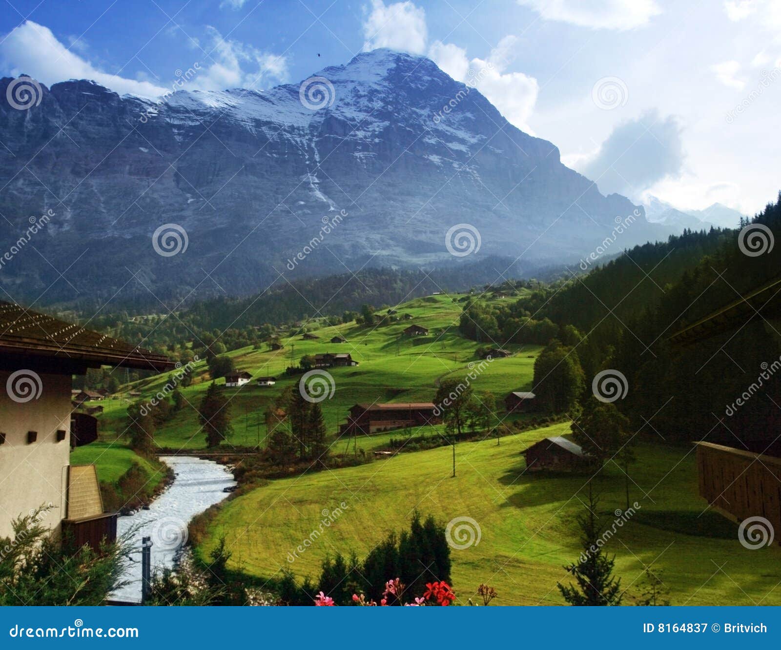 Swiss Alps in spring time stock image. Image of britvich - 8164837