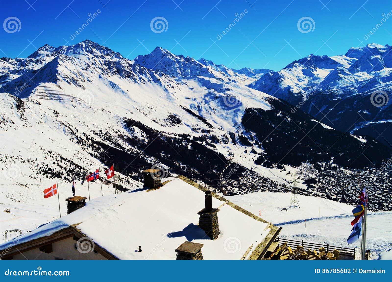 In the Swiss Alps in Winter Stock Photo - Image of nature, swiss: 86785602