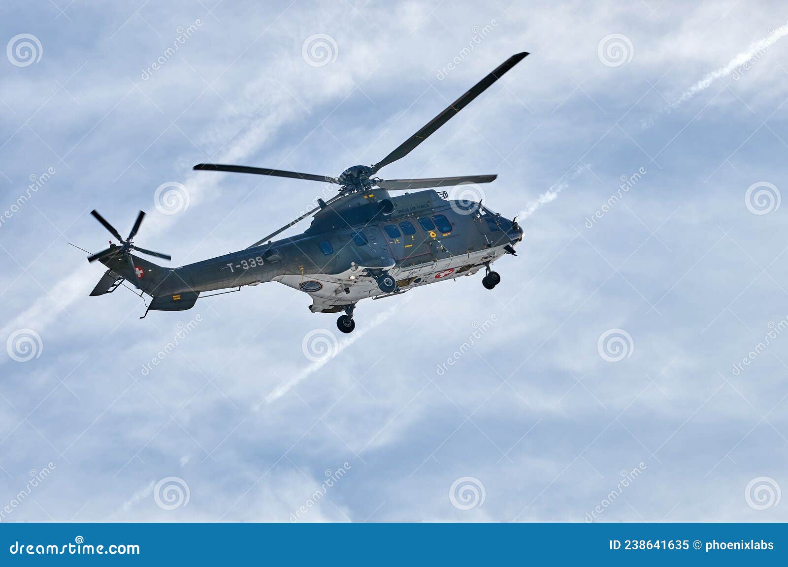 Swiss Army Eurocopter Super Puma Editorial Image - Image of blue ...