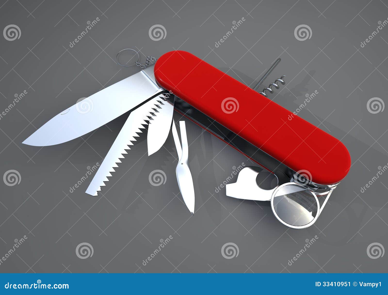 Swiss army knife stock illustration. Illustration of multipurpose ...