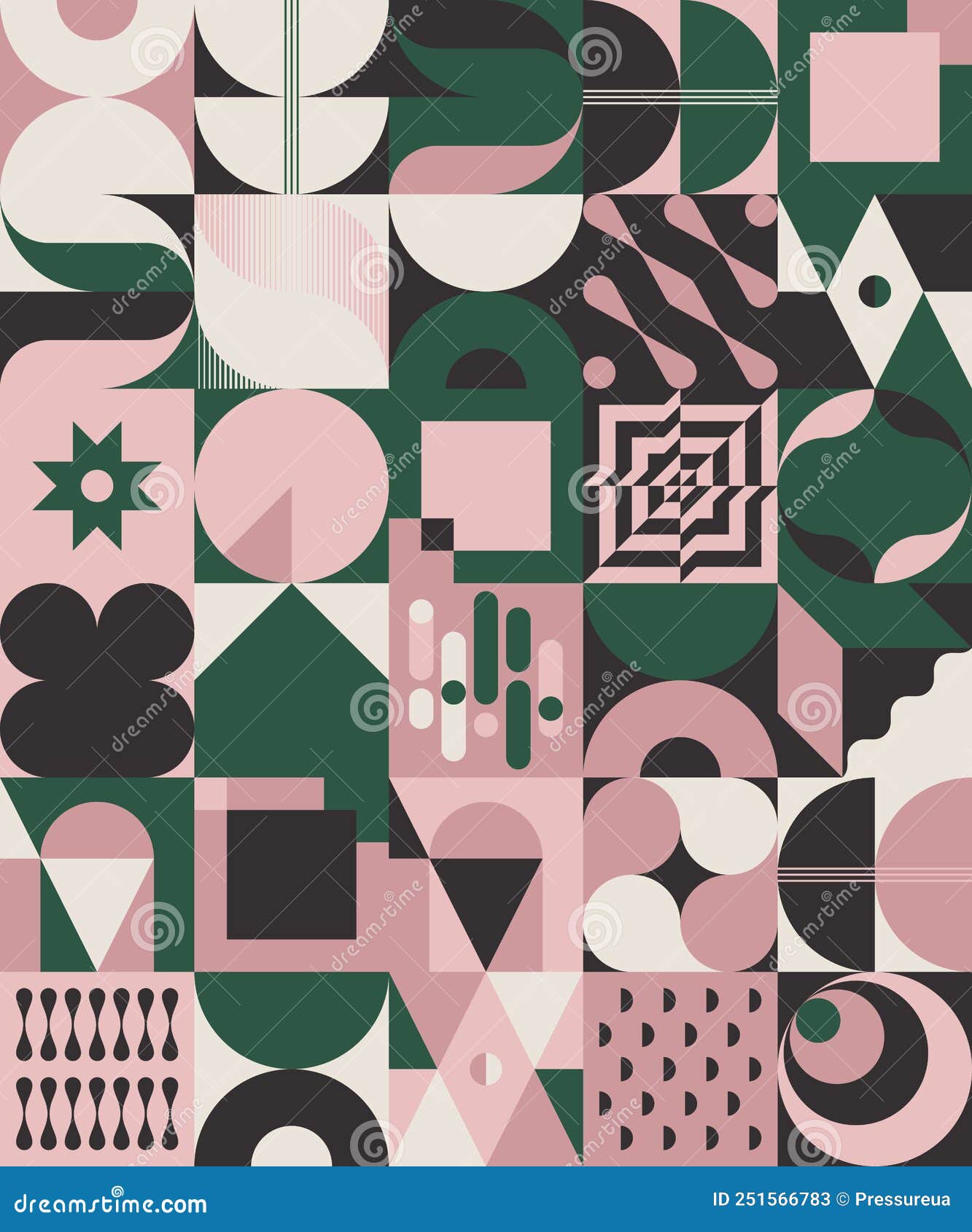 Swiss Art Aesthetics Vector Graphics Made with Abstract Geometric ...