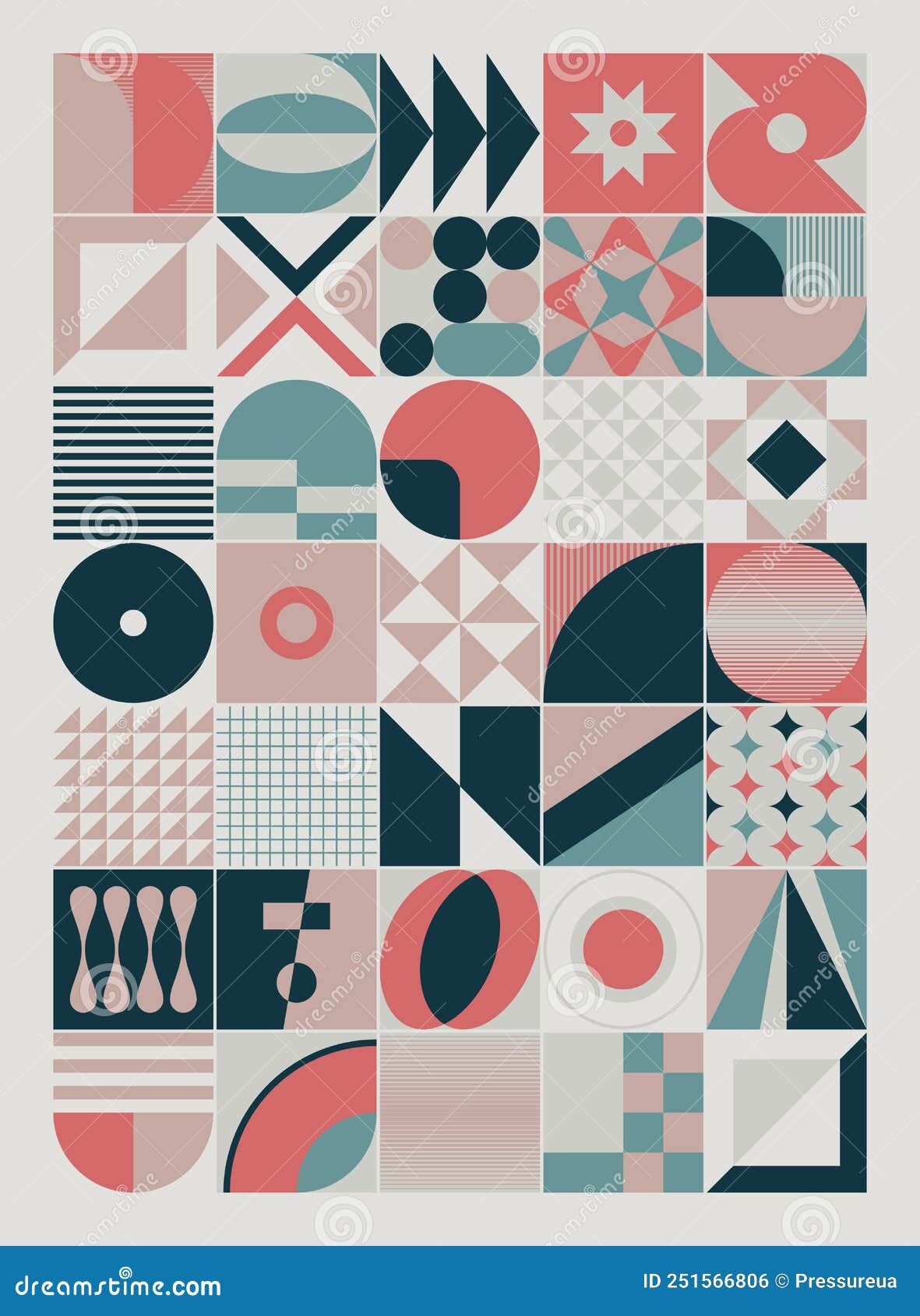 Swiss Art Aesthetics Vector Graphics Made with Abstract Geometric ...