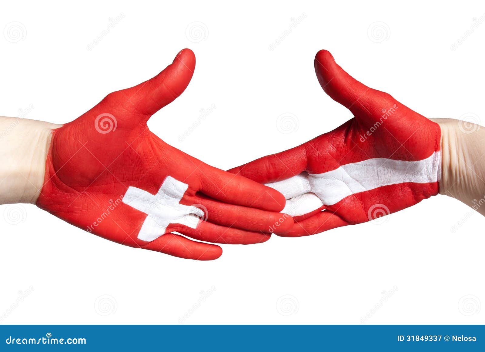 Swiss-austrian handshake stock image. Image of austrian - 31849337