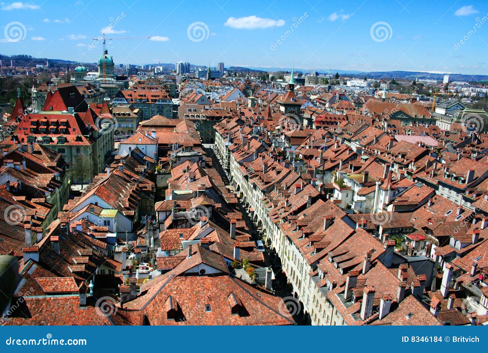 Swiss capital Bern stock photo. Image of building, distric - 8346184