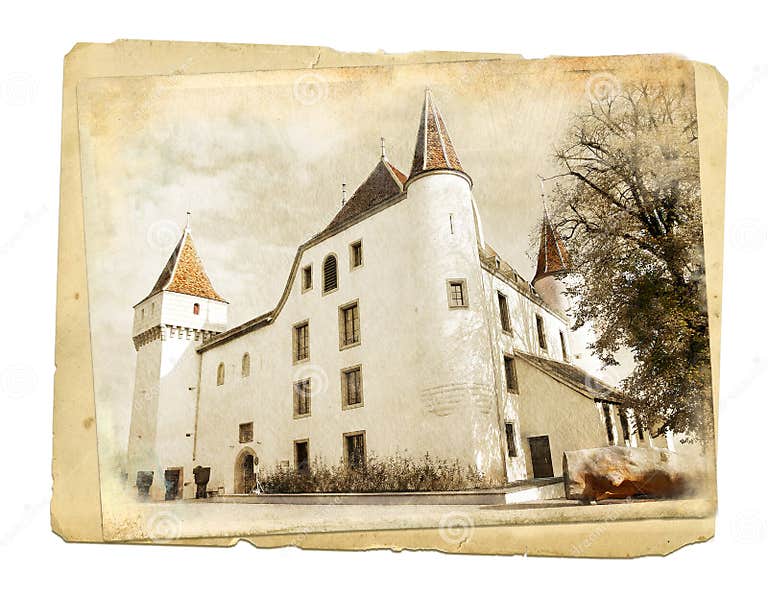 Swiss castle stock illustration. Illustration of antique - 3806815