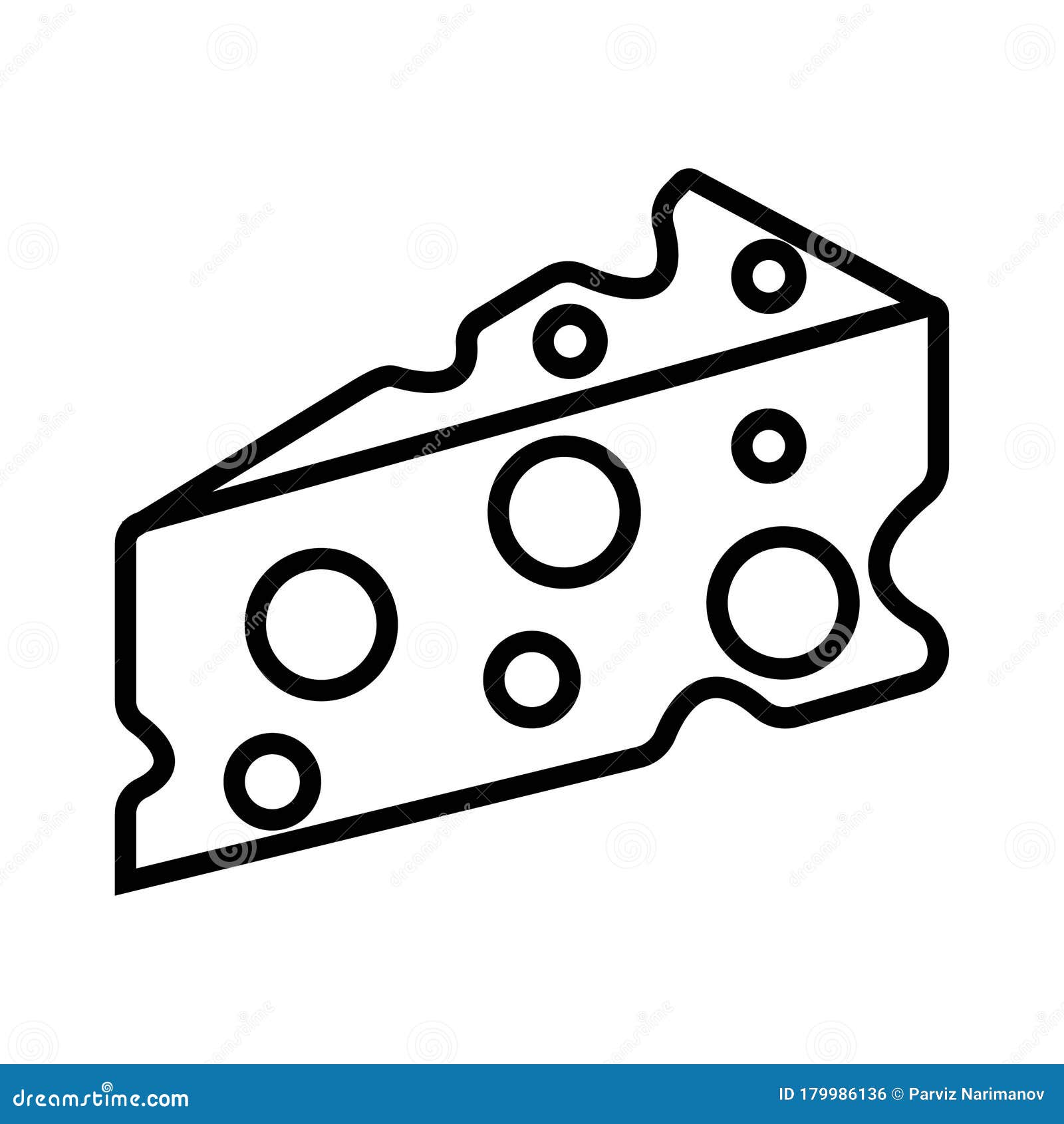 Swiss Cheese or Emmental Cheese Icon Stock Illustration - Illustration ...