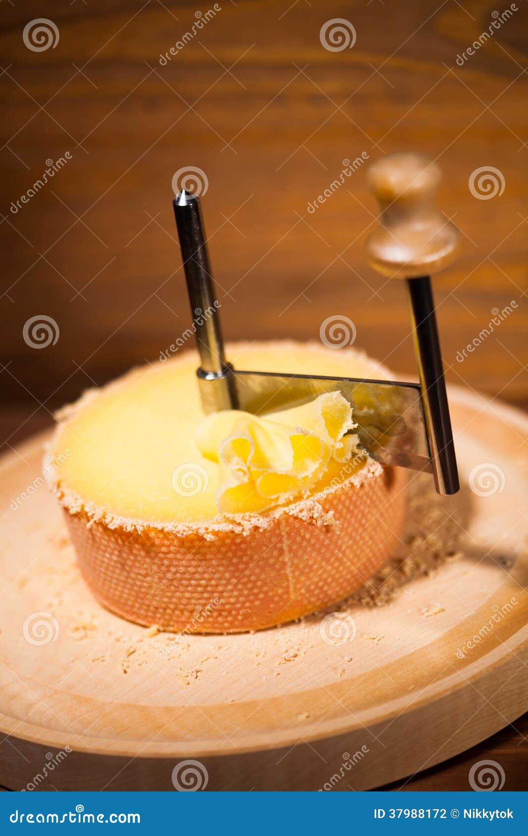Swiss Cheese with Girolle Knife Stock Photo - Image of knife, dairy ...