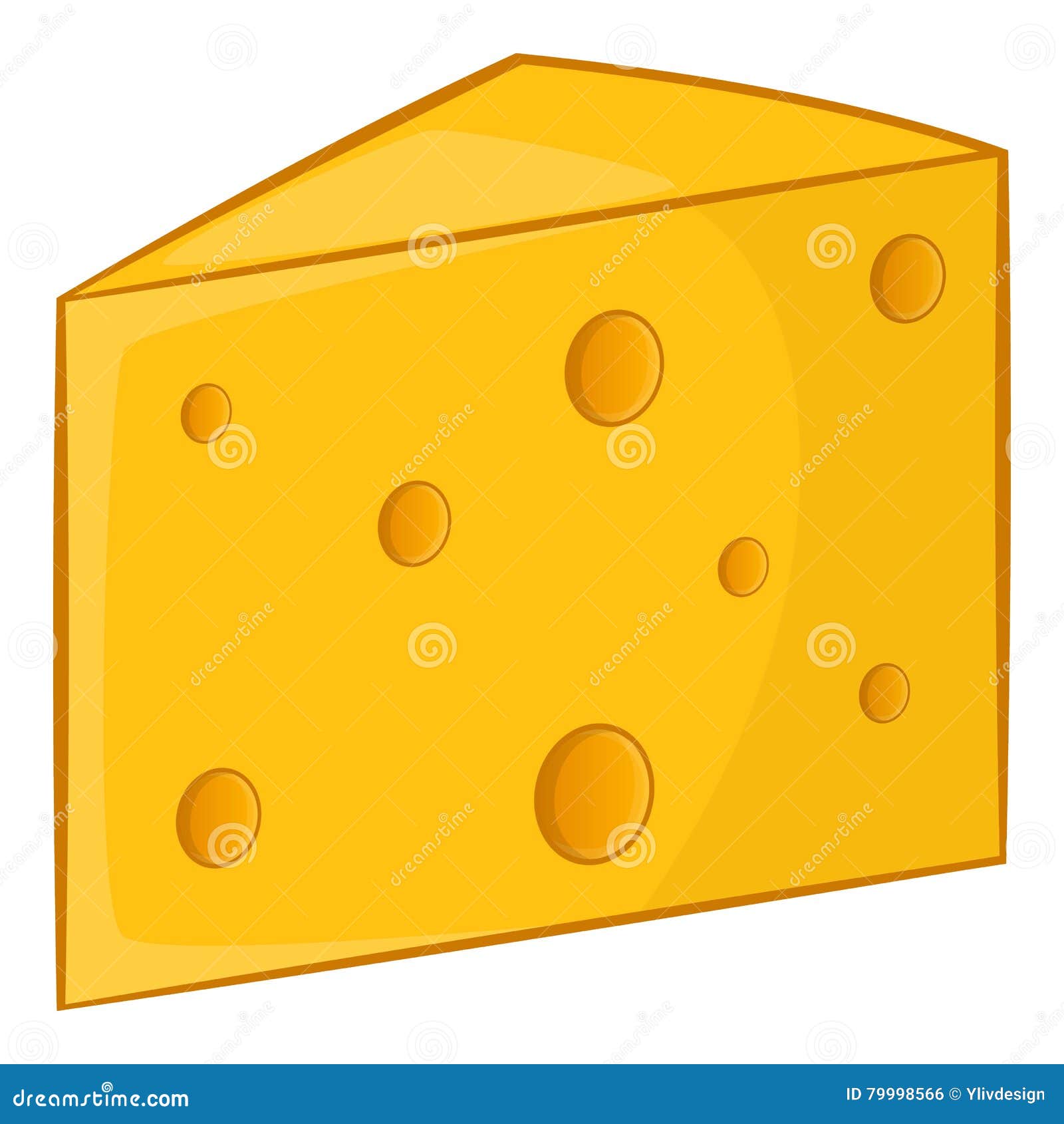 Swiss Cheese Icon, Cartoon Style Stock Vector - Illustration of piece ...