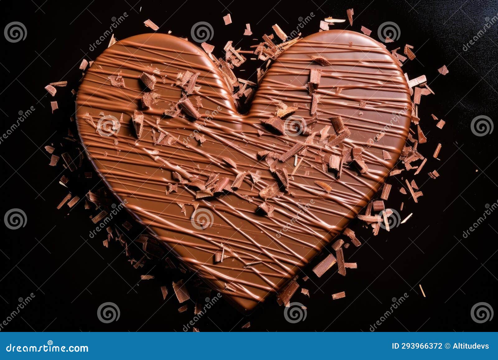 Swiss Chocolate Pieces Arranged in a Romantic Heart Formation Stock ...
