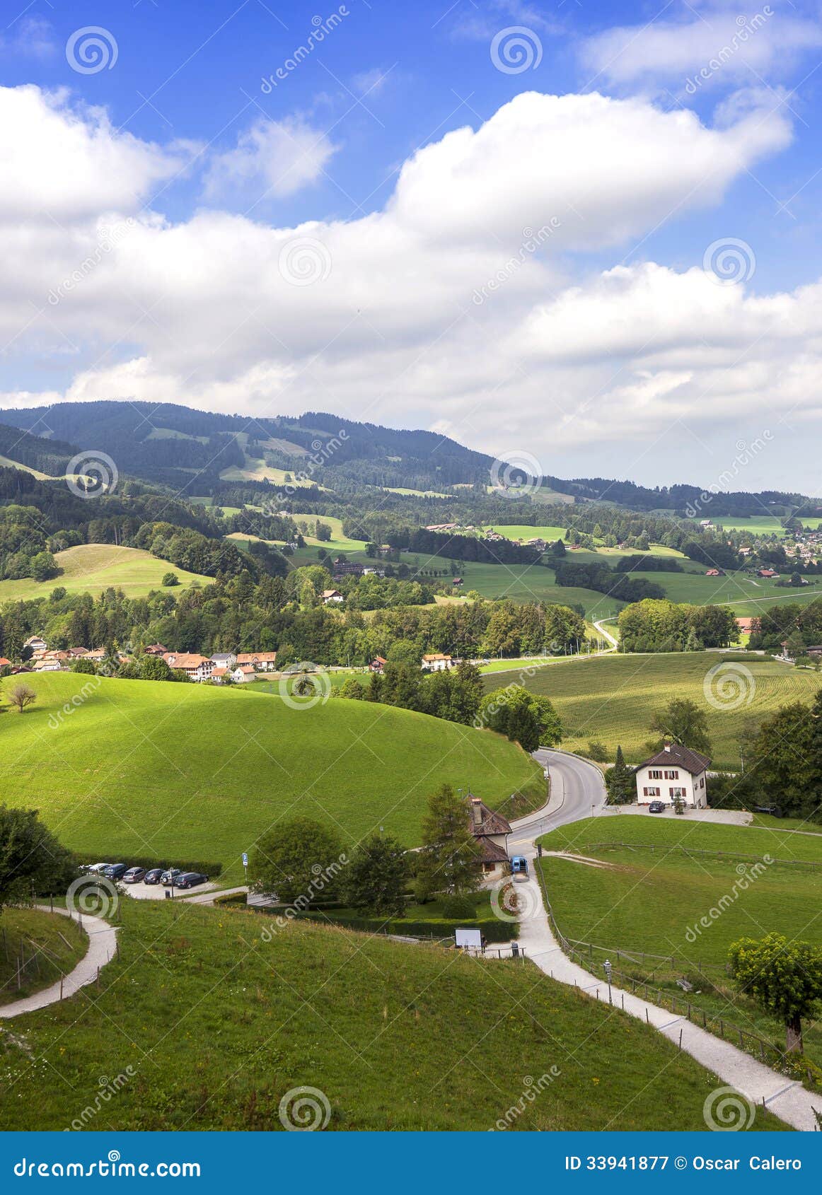 Swiss countryside stock image. Image of europe, farm - 33941877