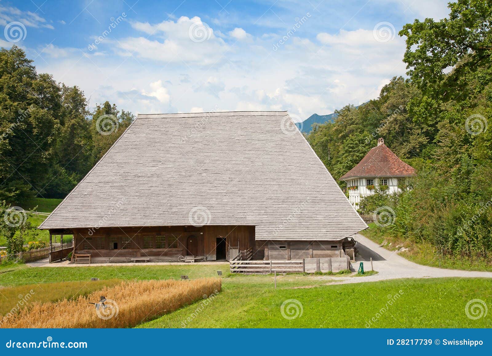 Swiss farm house stock image. Image of farmer, roofes - 28217739