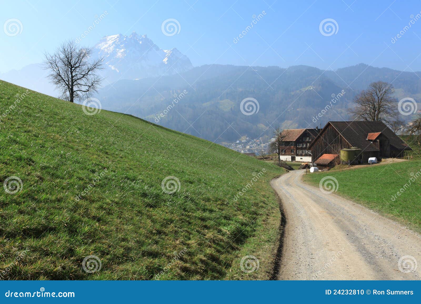 Swiss farmland stock photo. Image of mountain, hill, european - 24232810