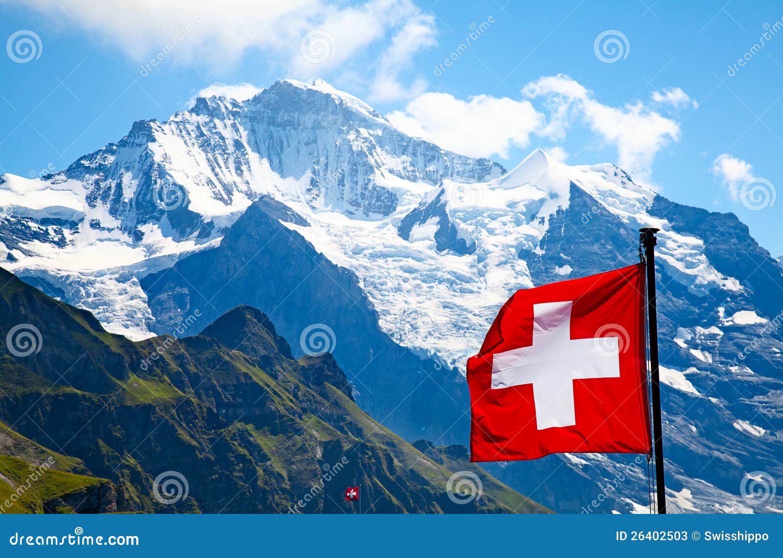 Swiss flag stock image. Image of landmark, destination - 26402503