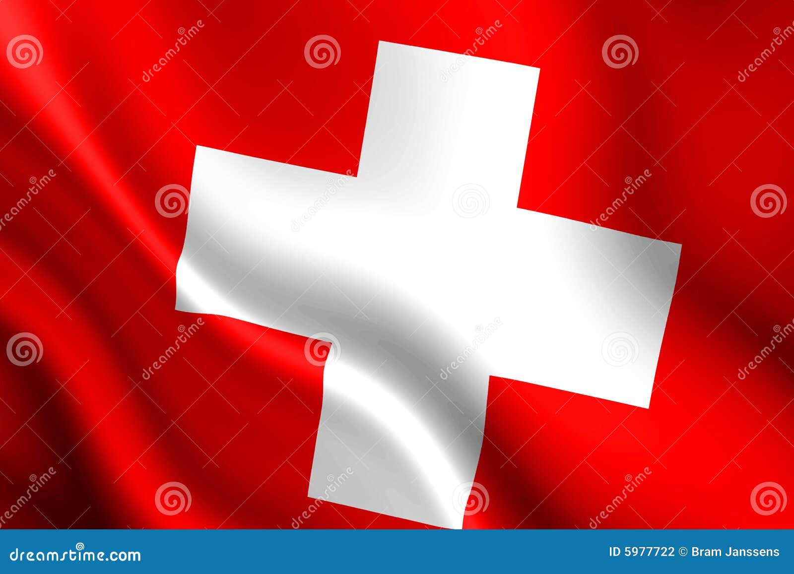 Swiss flag stock illustration. Illustration of flag, swiss - 5977722