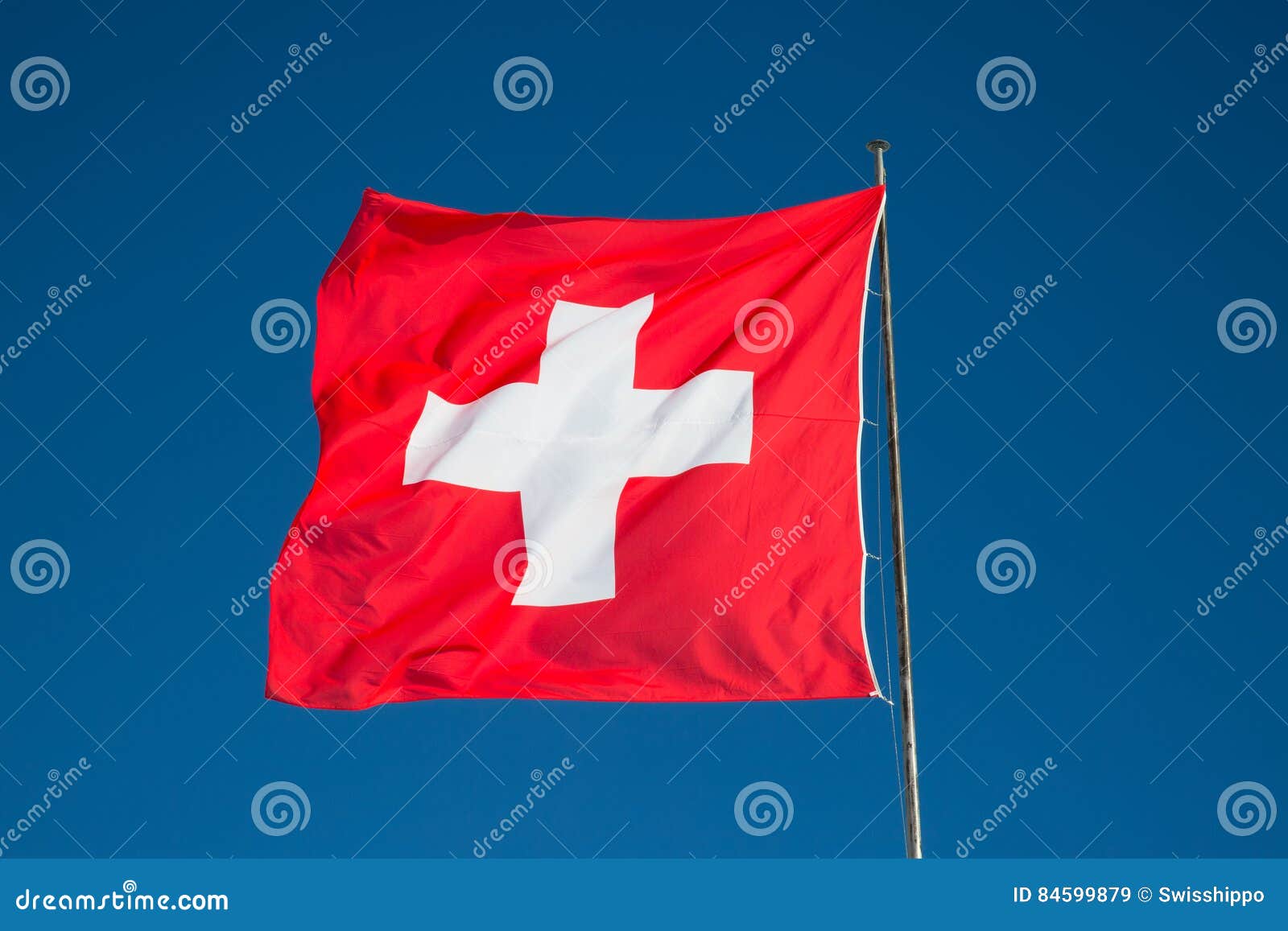 Swiss flag stock image. Image of alpine, high, extreme - 84599879